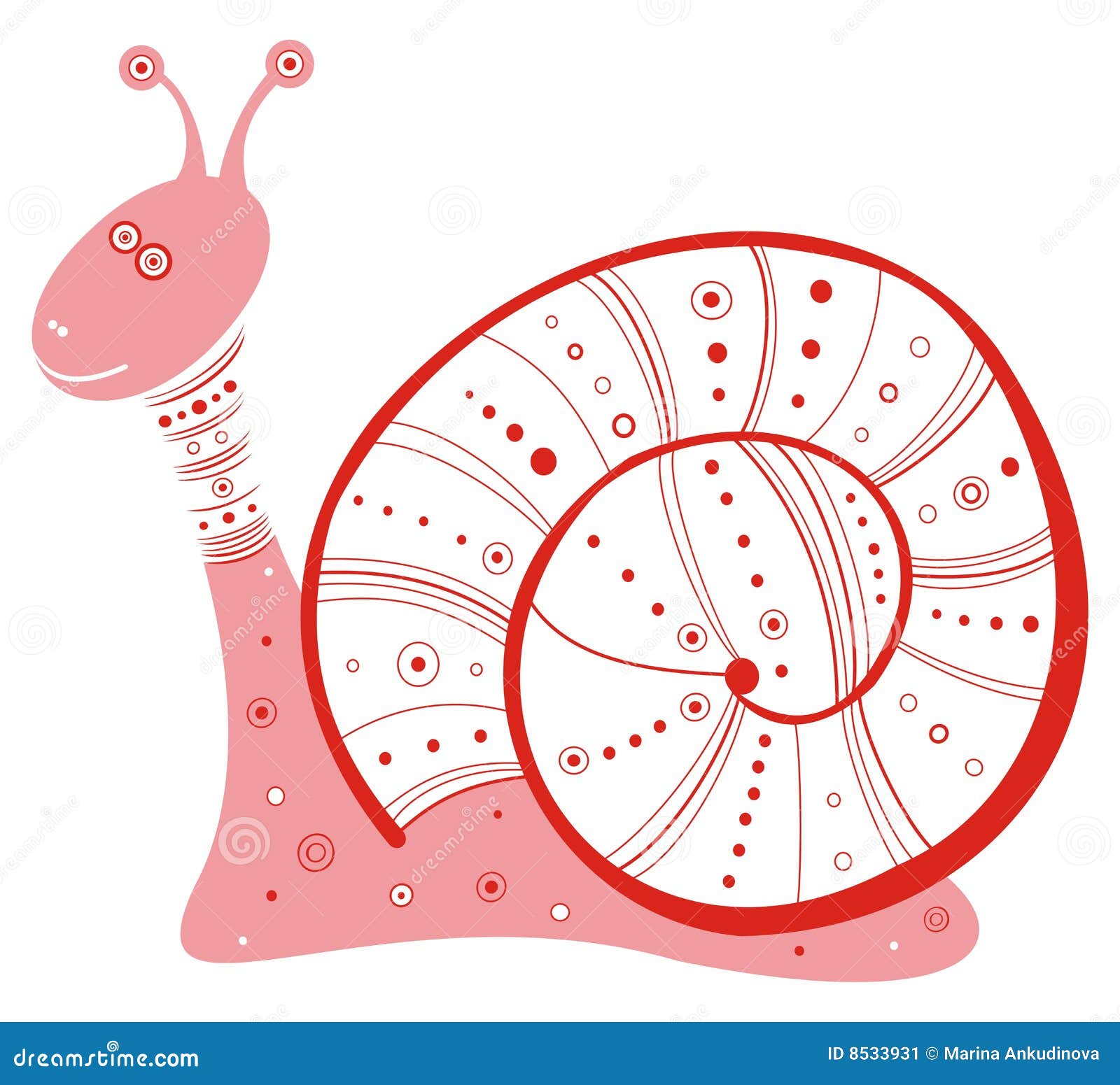 Illustration of Stylized Snails Stock Vector - Illustration of insect ...