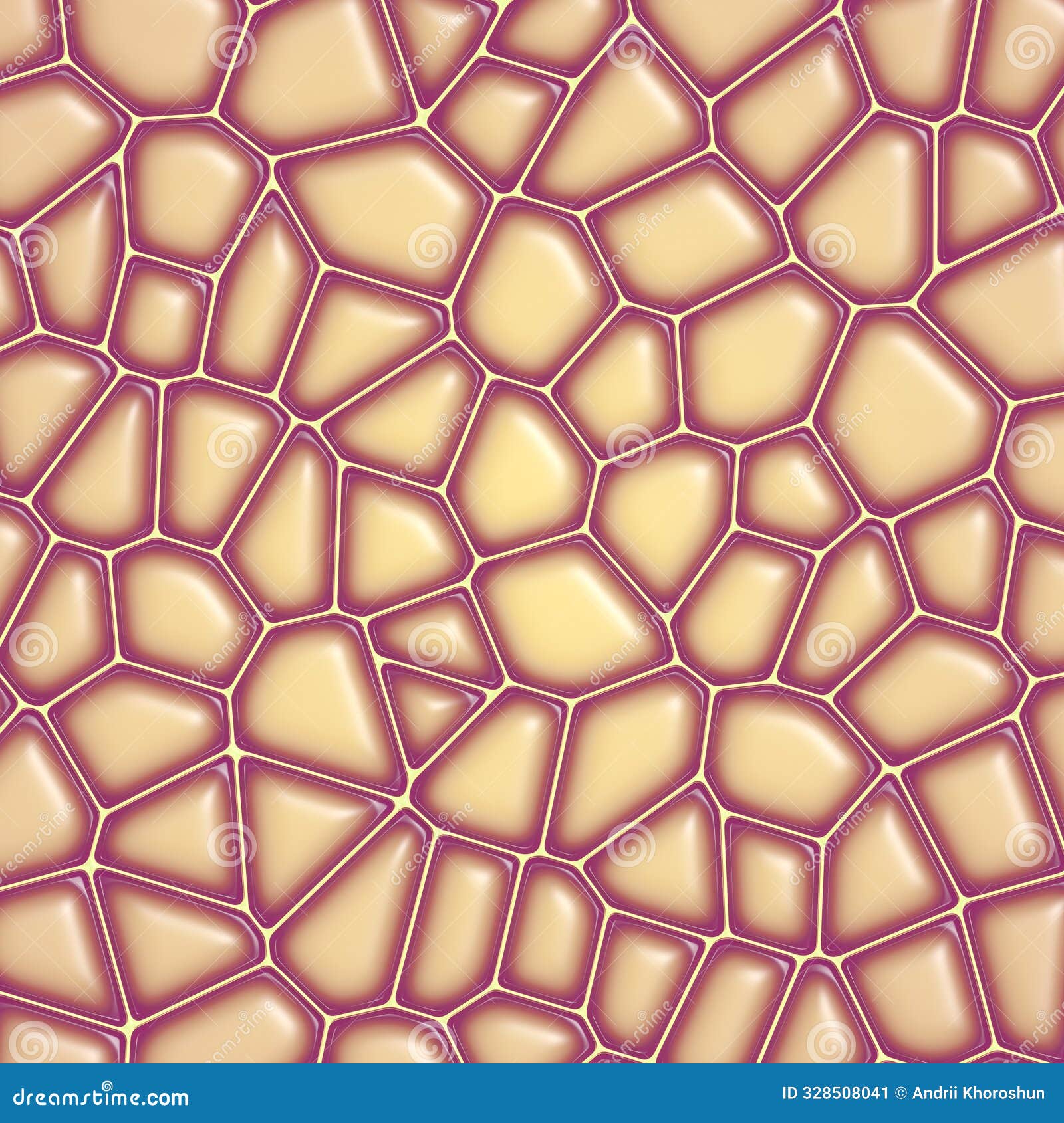 Illustration of Stylized Yellow and Orange Organic Cells Under a ...