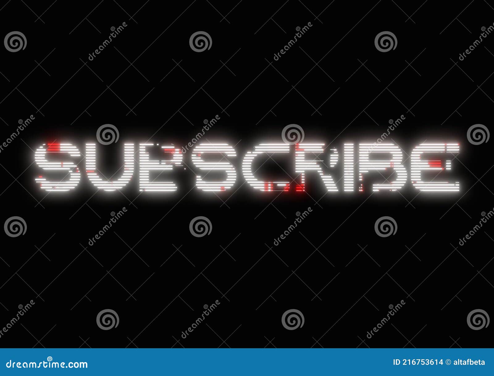 Illustration of Subscribe Text with Glitch Style Stock Illustration ...