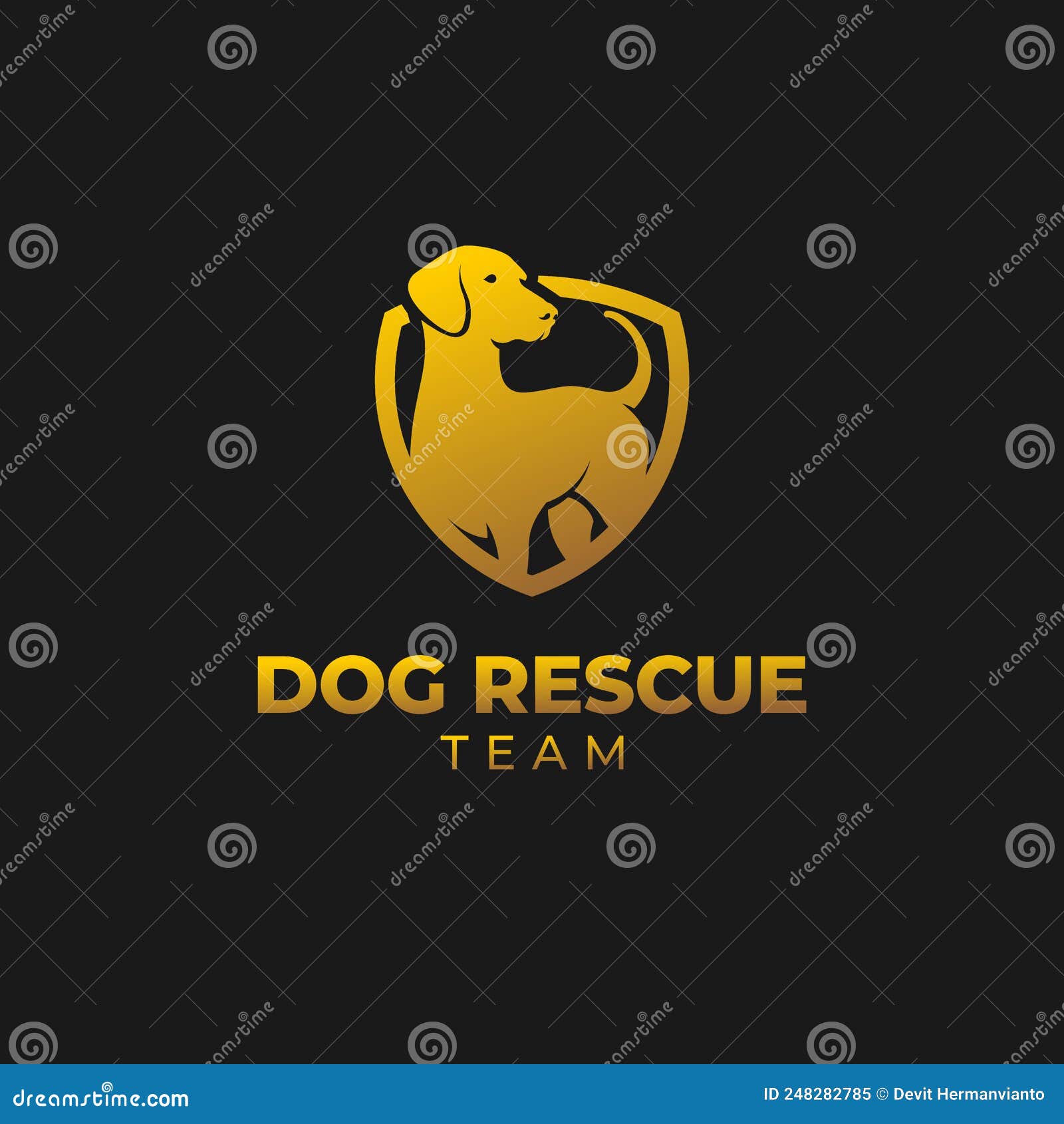 Dog Illustration Logo Template Stock Illustration - Illustration of ...