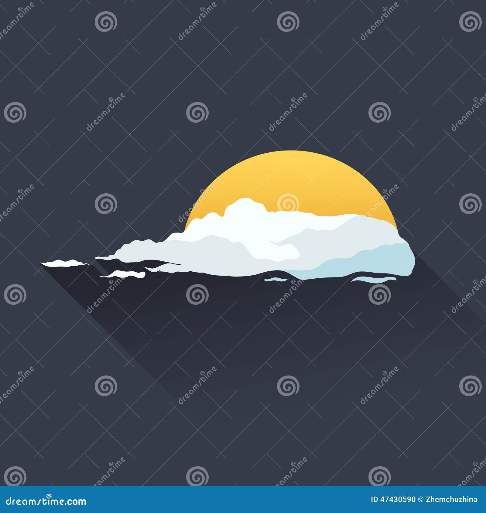 Illustration of Sun and Cloud Stock Vector - Illustration of icon ...
