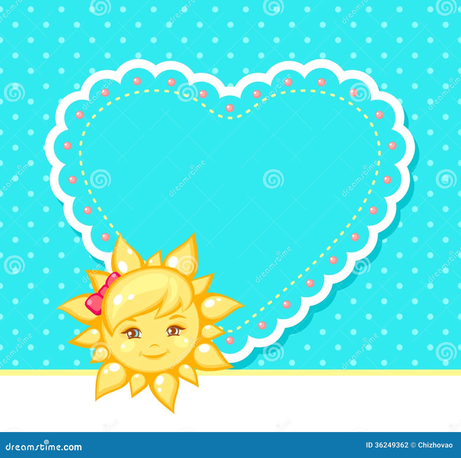 Illustration of the Sun and Heart Stock Vector - Illustration of ...