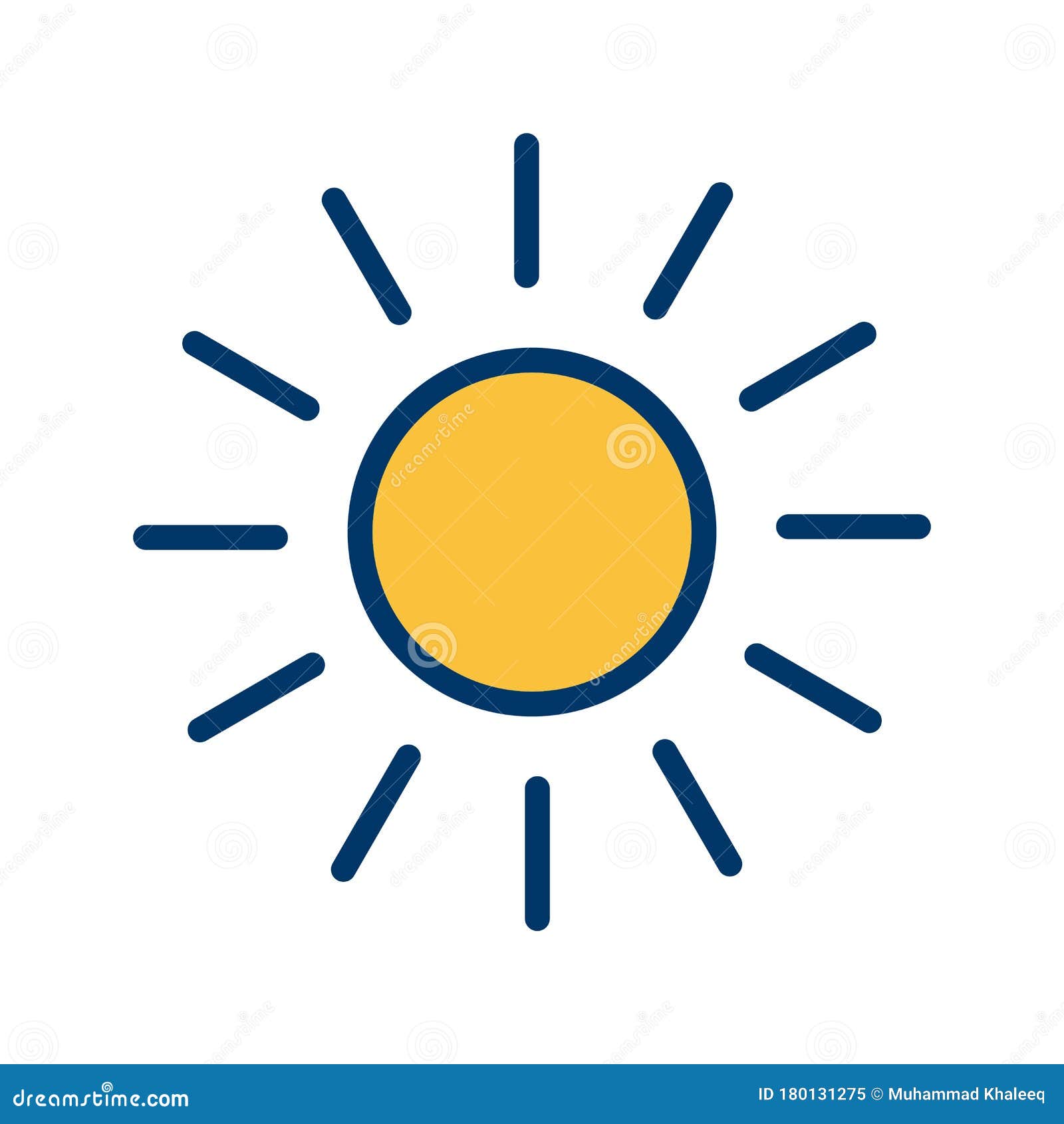 Illustration Sun Icon for Personal and Commercial Use.. Stock ...