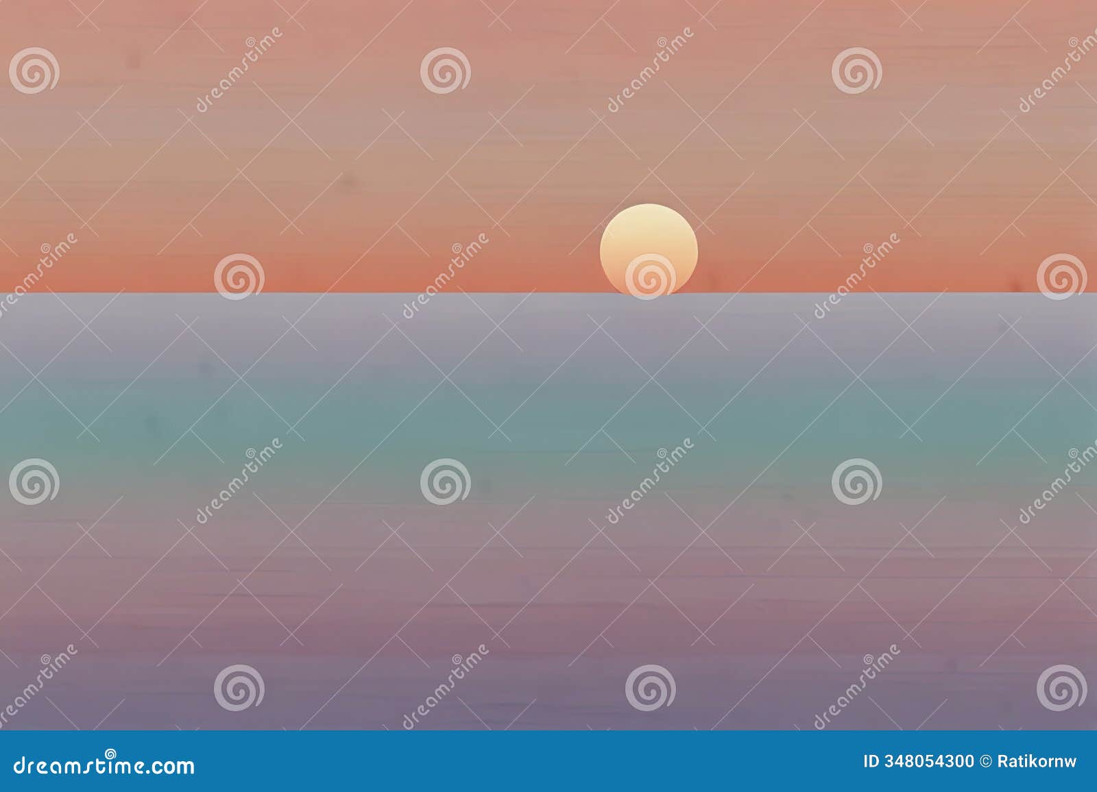 Illustration of Sun and Ocean in Gradient Pastel Color Stock ...