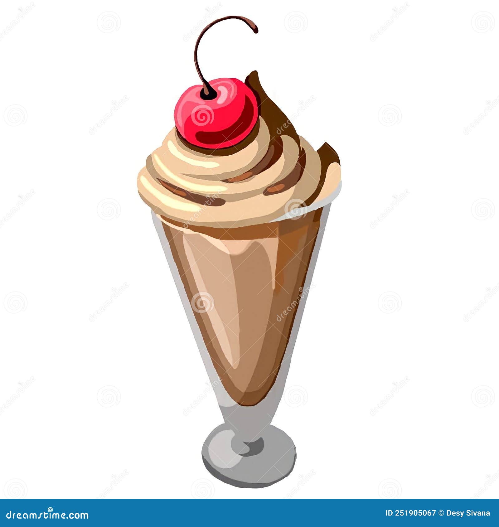 Illustration sundae stock illustration. Illustration of dish - 251905067