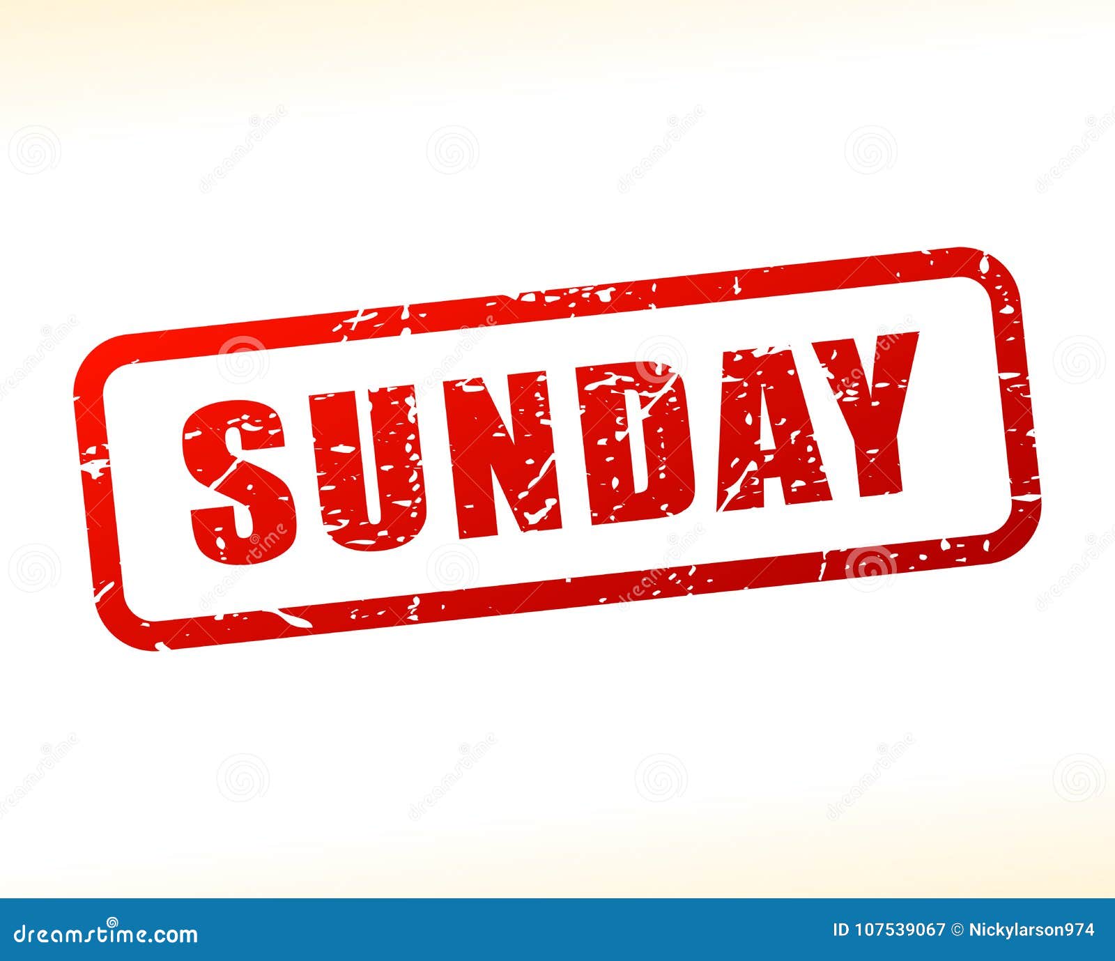 Sunday red text stamp stock vector. Illustration of retro - 107539067