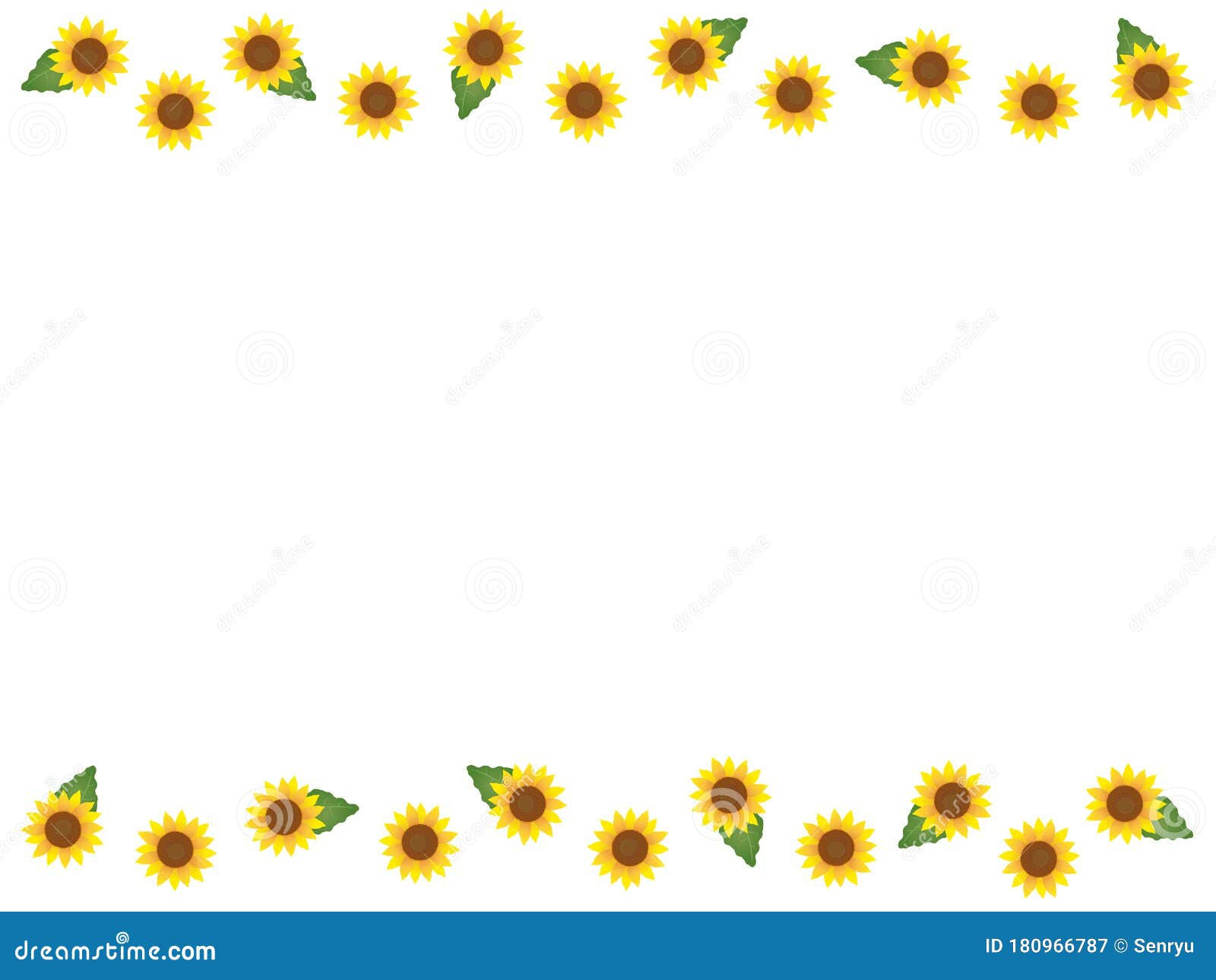 Sunflower frame stock vector. Illustration of botanical - 180966787