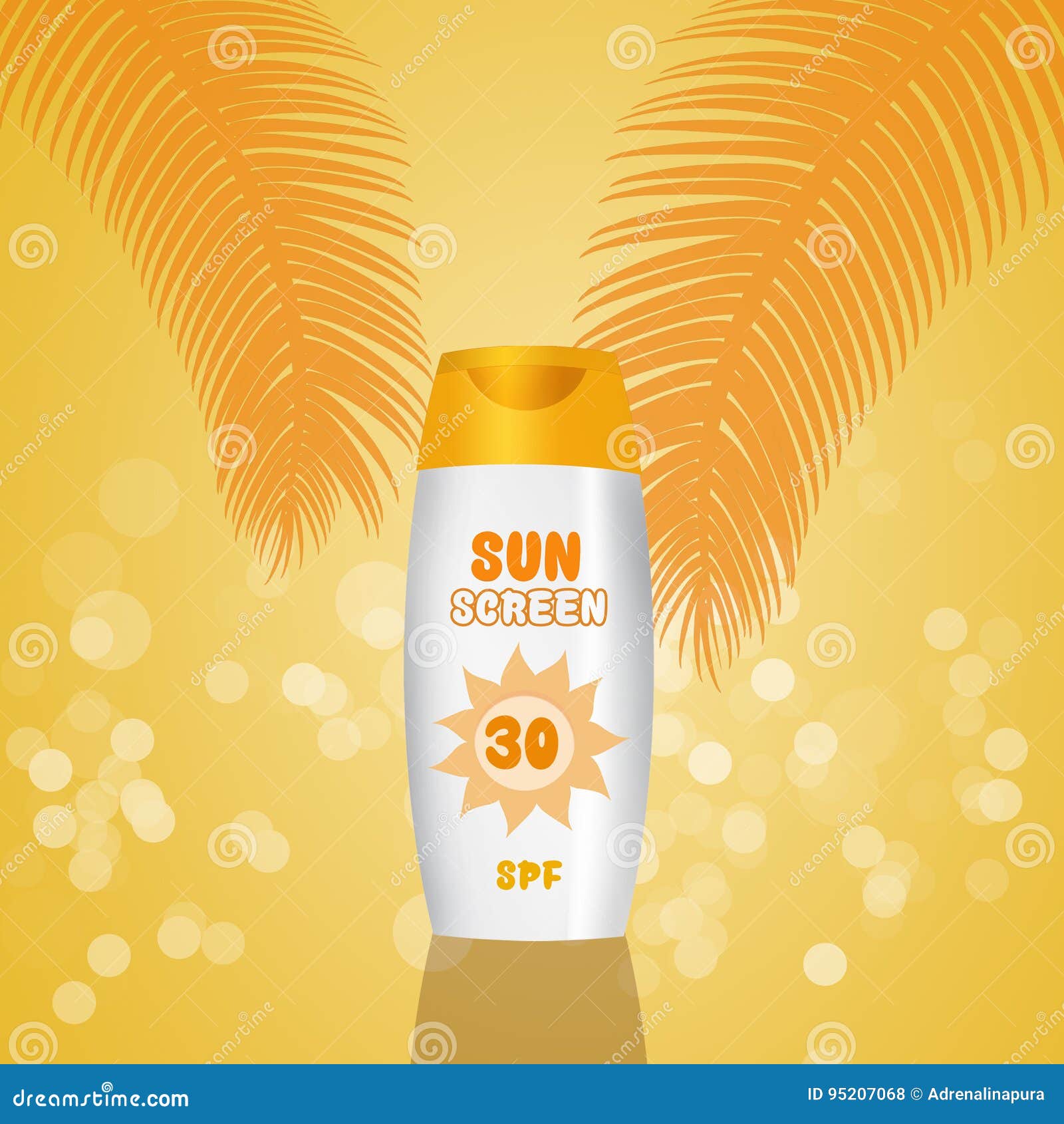 Illustration of sunscreen stock illustration. Illustration of burns ...