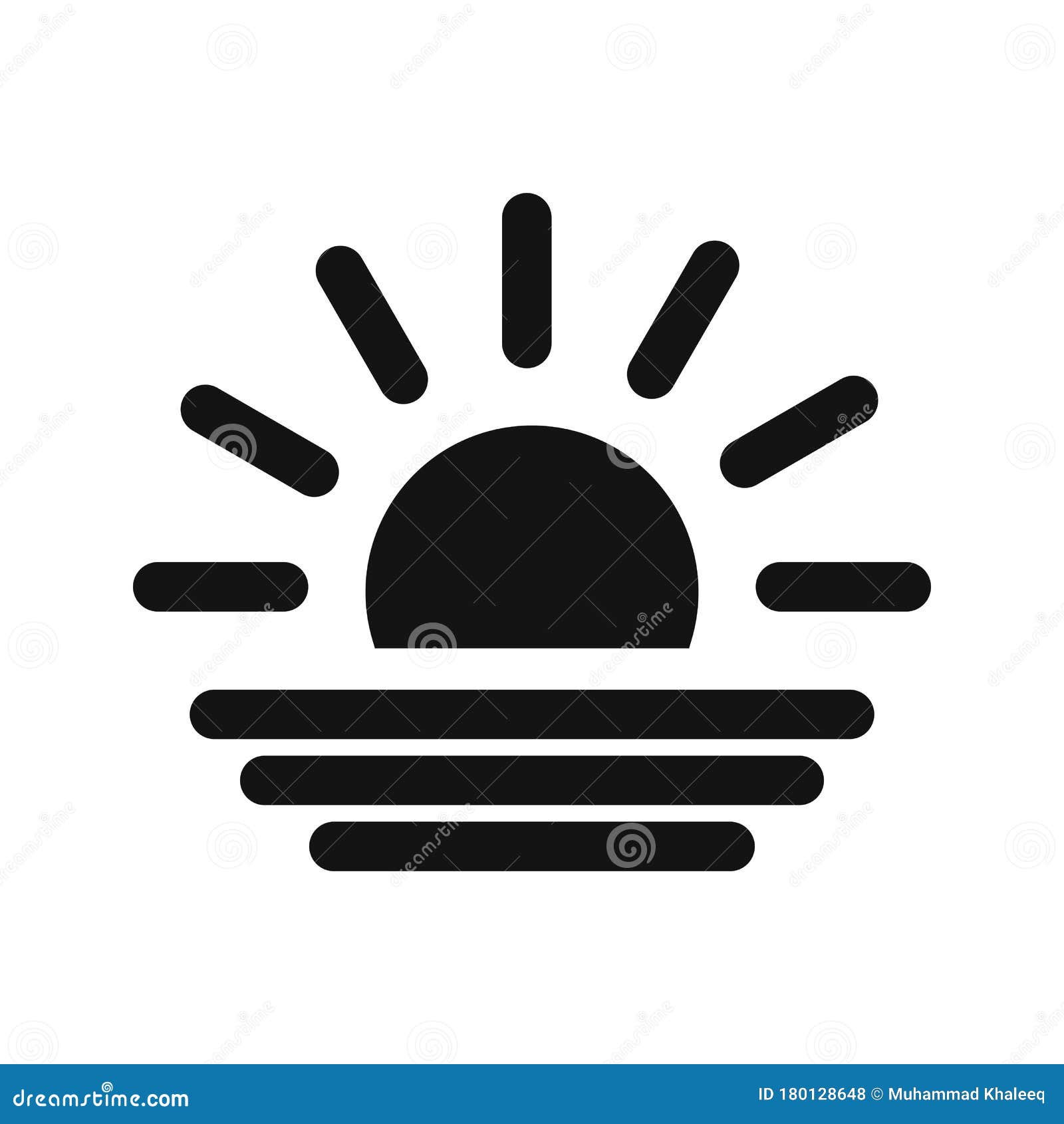 Illustration Sunset Icon for Personal and Commercial Use. Stock ...