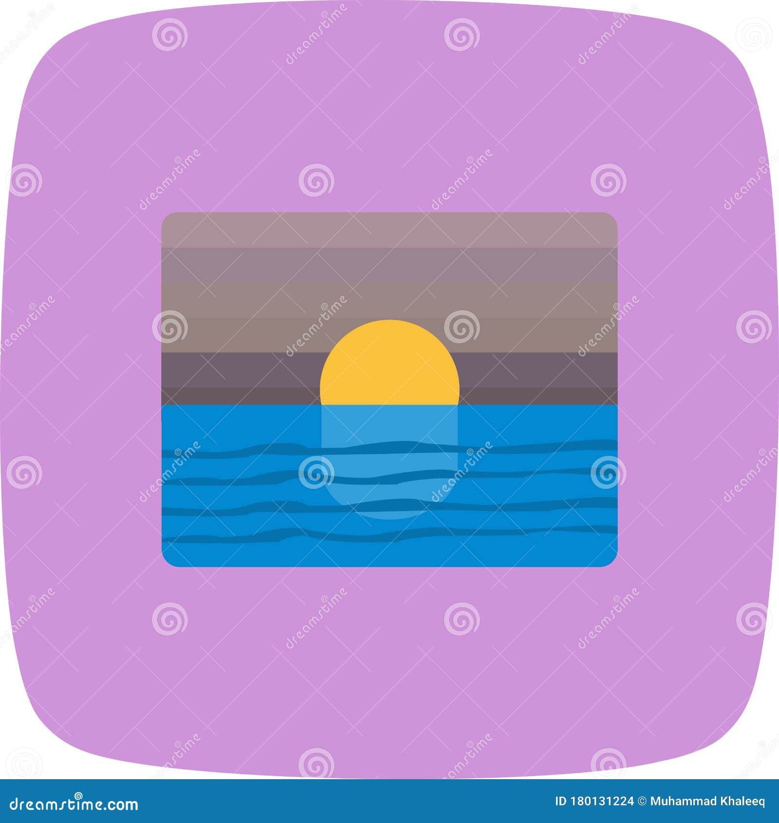 Illustration Sunset Icon for Personal and Commercial Use.. Stock ...