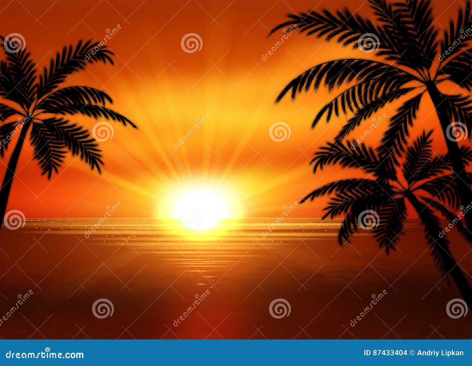 Sunset View Landscape Stock Illustrations – 147,523 Sunset View ...