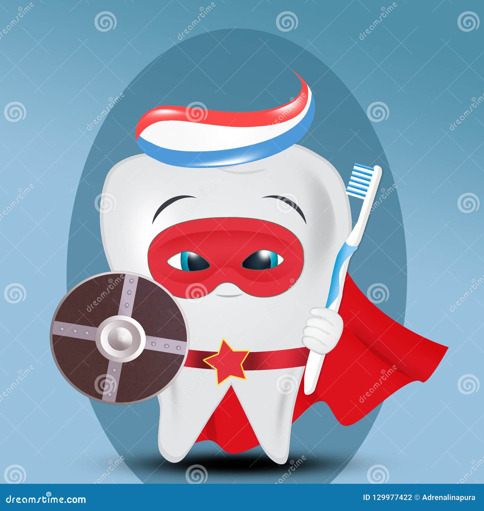 Illustration of Superhero Tooth Stock Illustration - Illustration of ...