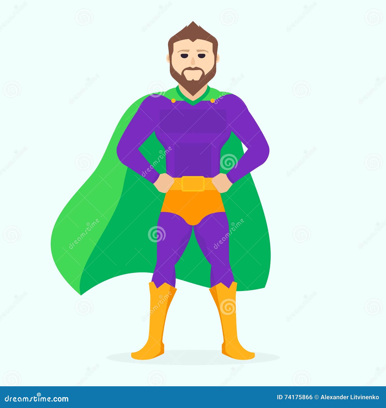 Illustration Superman Reporter In Flat Design Isolated On White ...