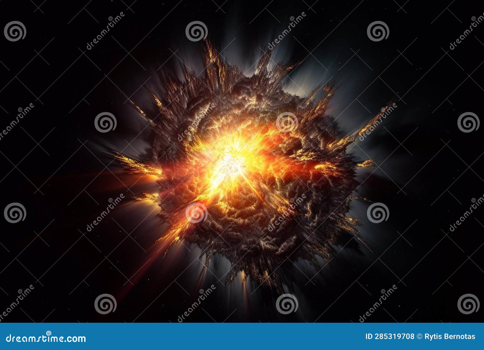 Illustration of Supernova Explosion in Space. Generative AI Stock ...