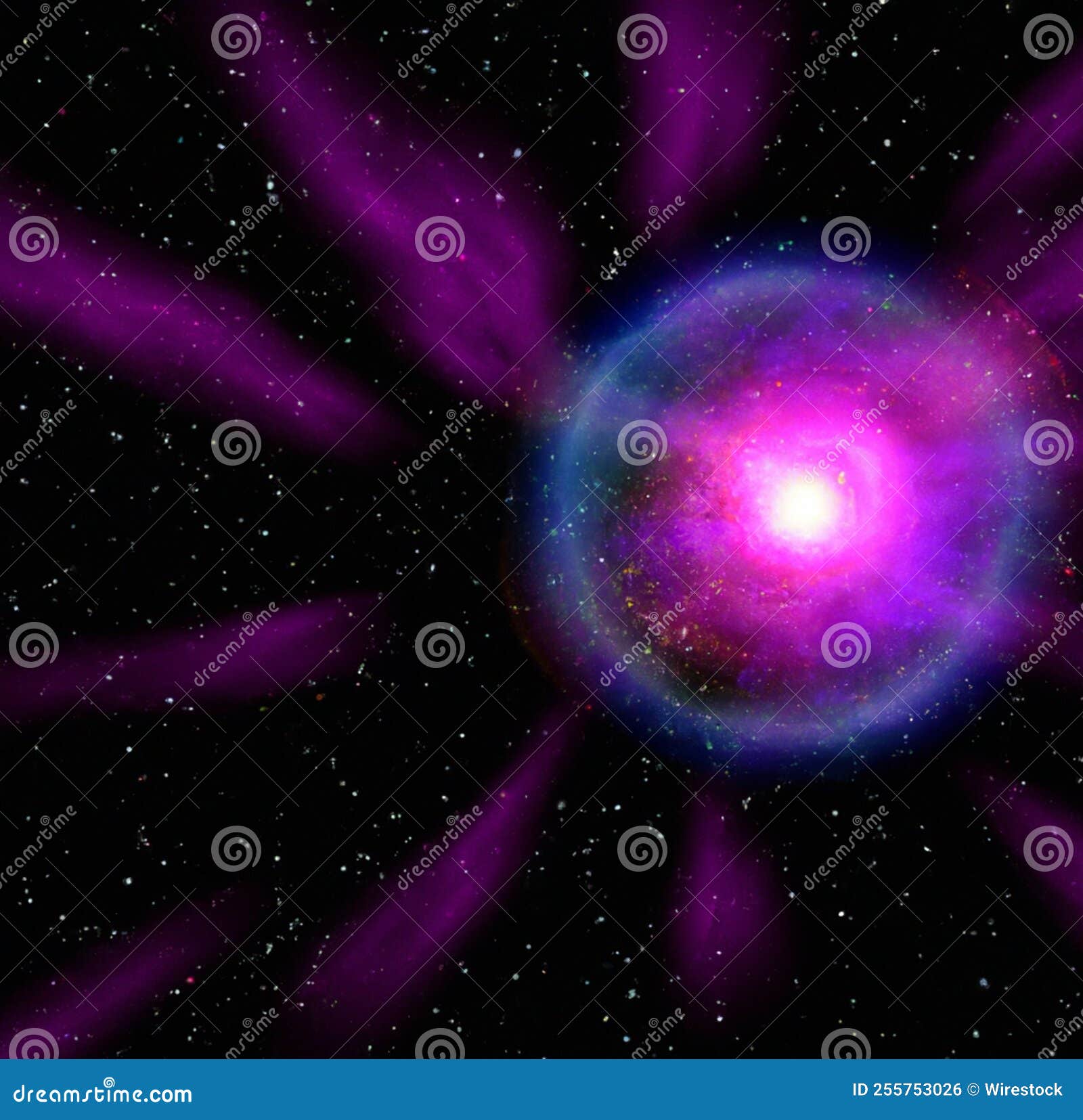 Illustration of a Supernova at Night Stock Illustration - Illustration ...