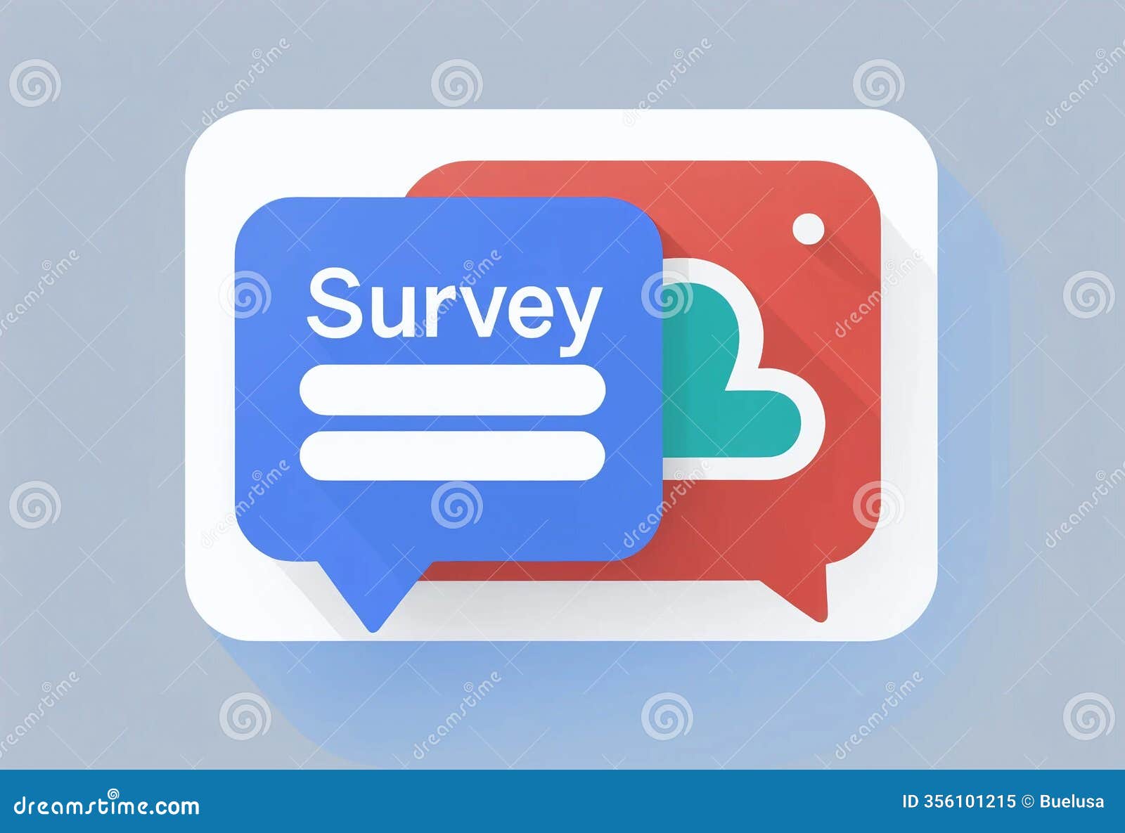 Illustration of a Survey Concept with Speech Bubbles on a Digital ...