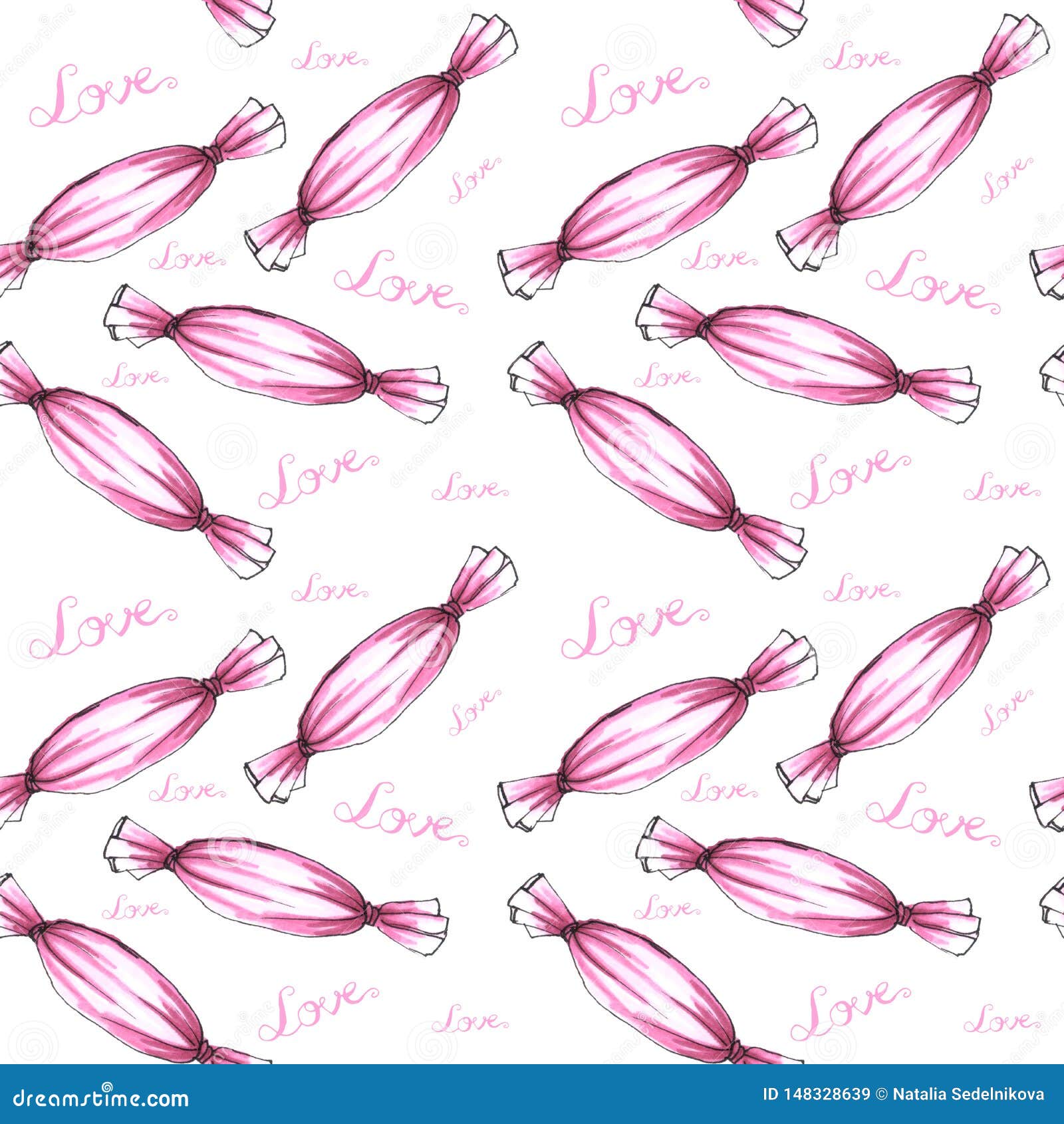Illustration of Candy Pink Pattern Stock Illustration - Illustration of ...