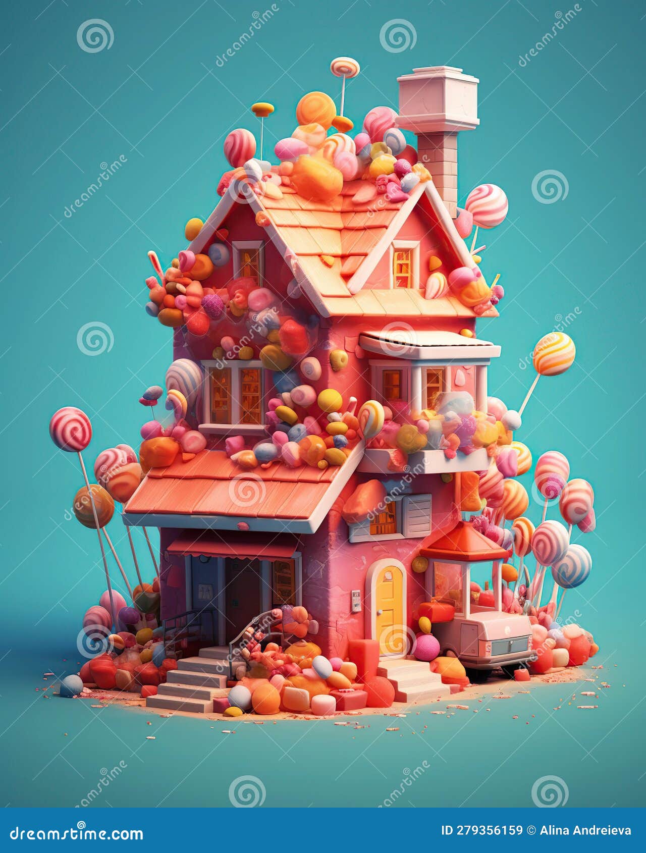 Illustration of Sweet House of Candies Stock Illustration ...