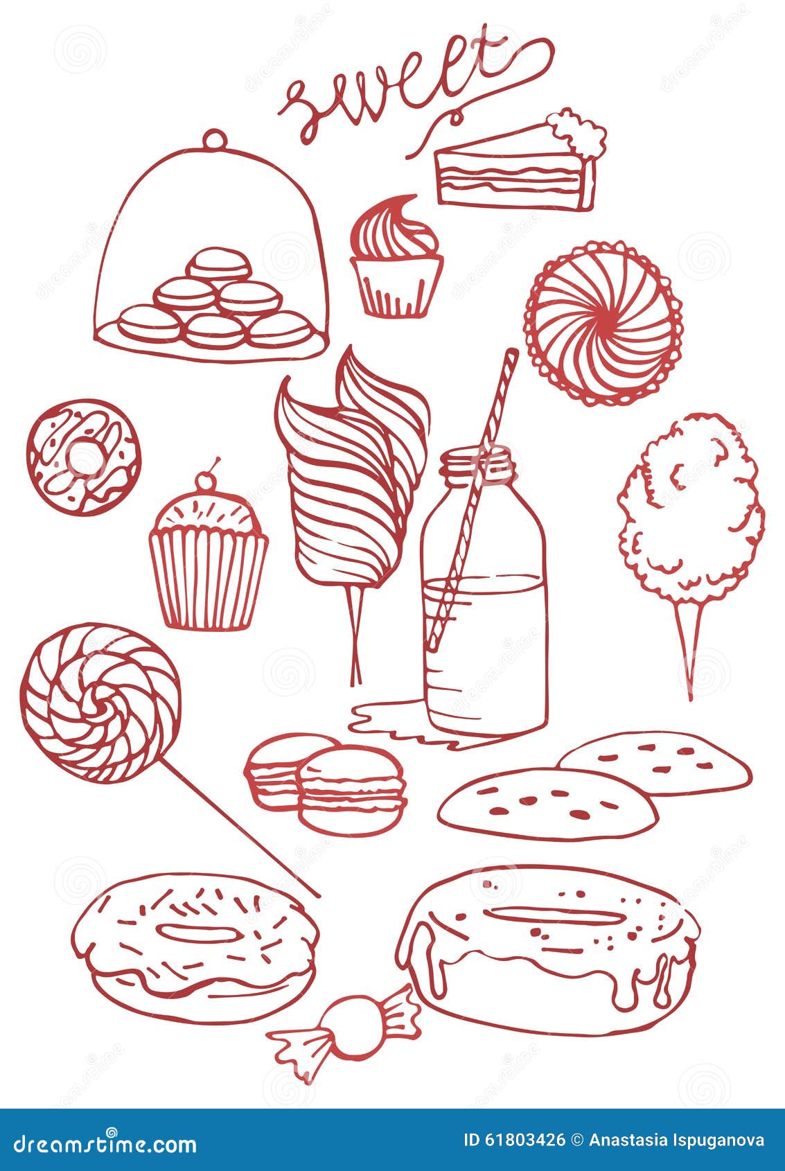 Illustration of sweets stock vector. Illustration of caramel - 61803426