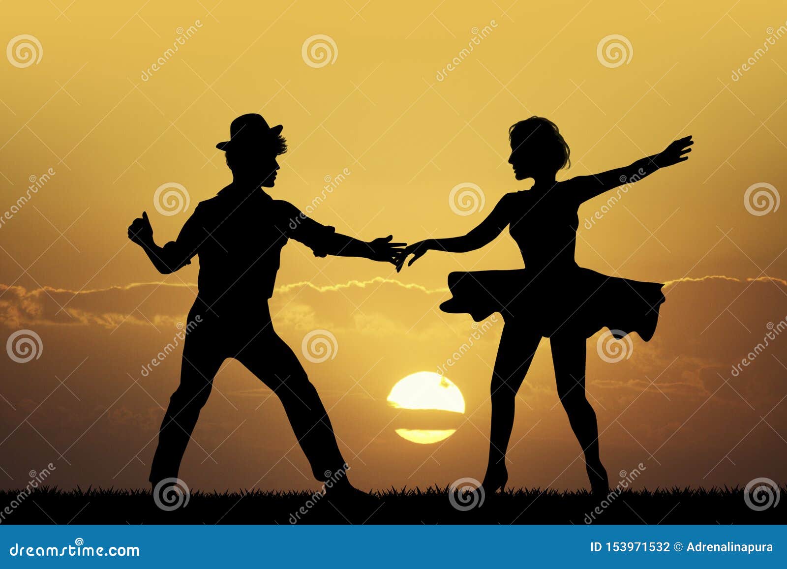 Illustration of Swing Dance Stock Illustration - Illustration of disco ...