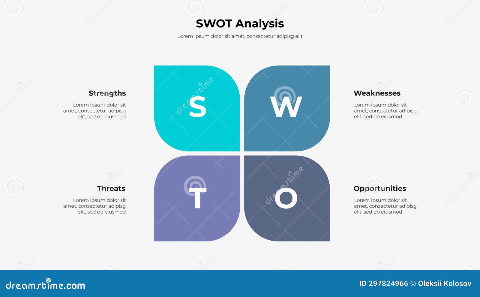 Illustration Of SWOT Analysis Or Strategic Planning. Infographic Design ...