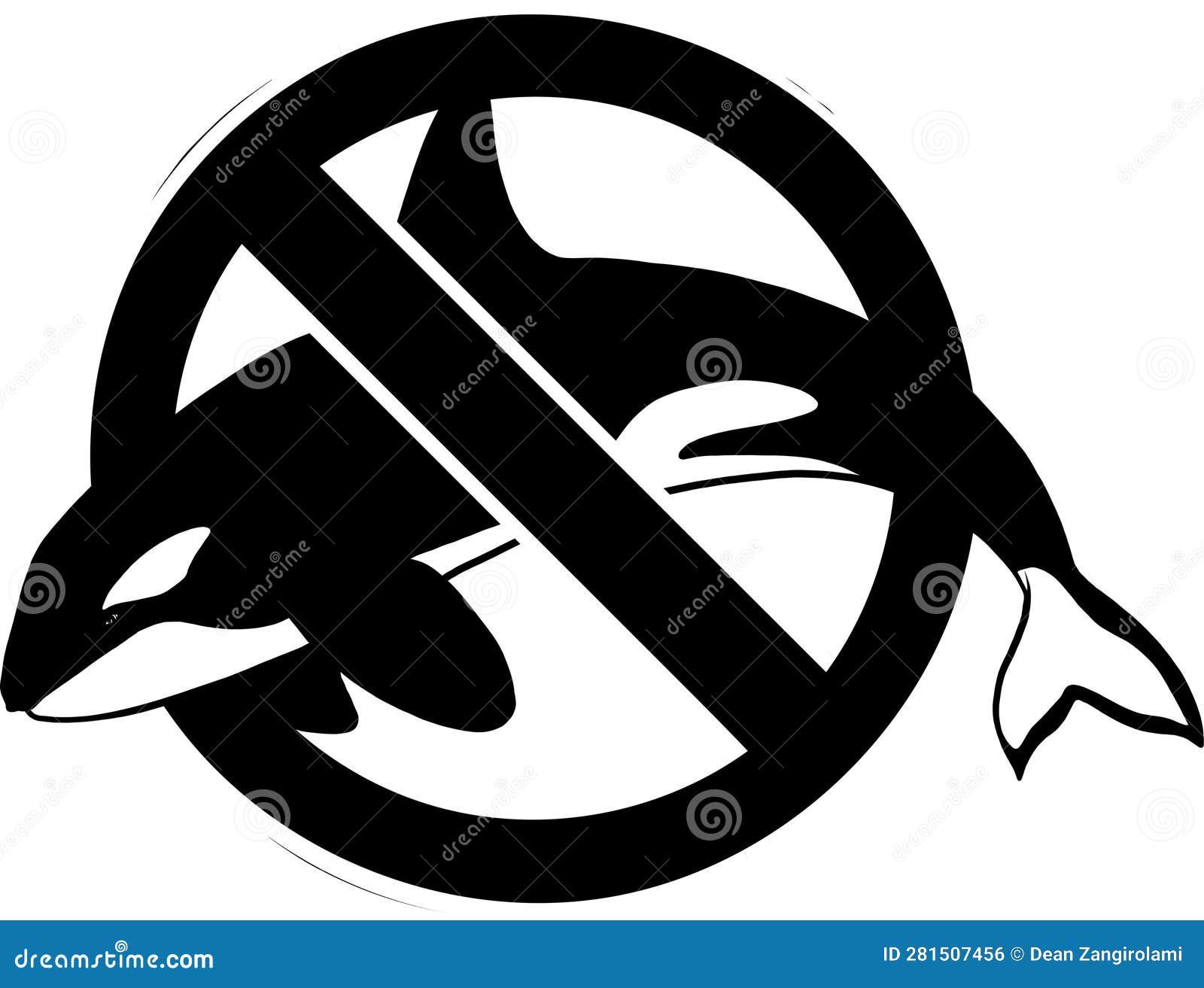 Illustration of Symbol of Ban Orca Whale Vector Icon Isolated on White ...