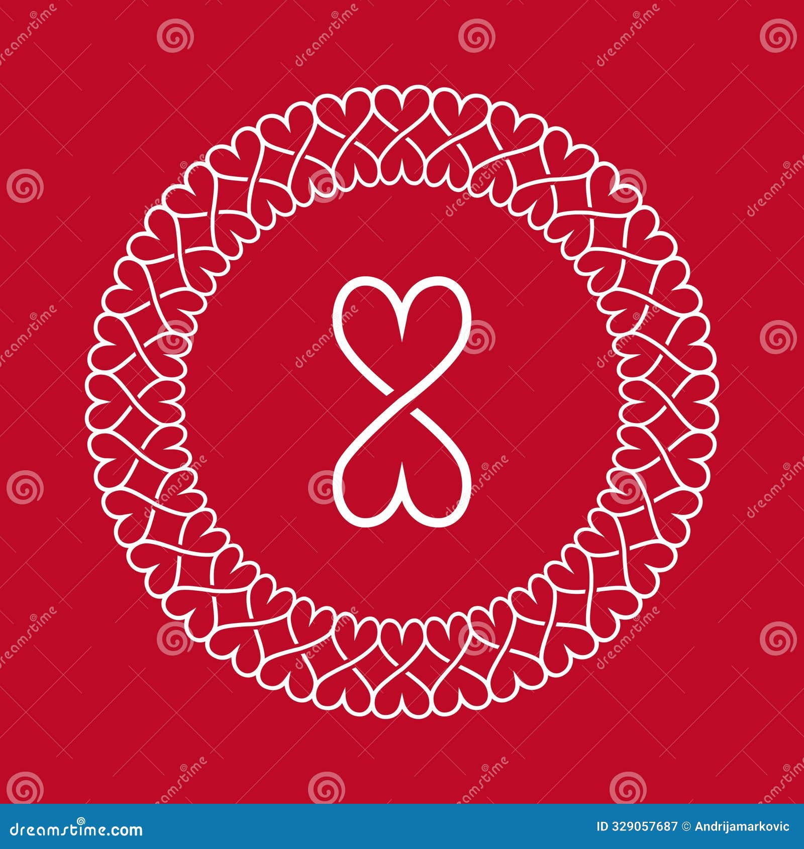 Infinite Love Line Symbols With Heart Icon. Love Heart In Symbol Of ...