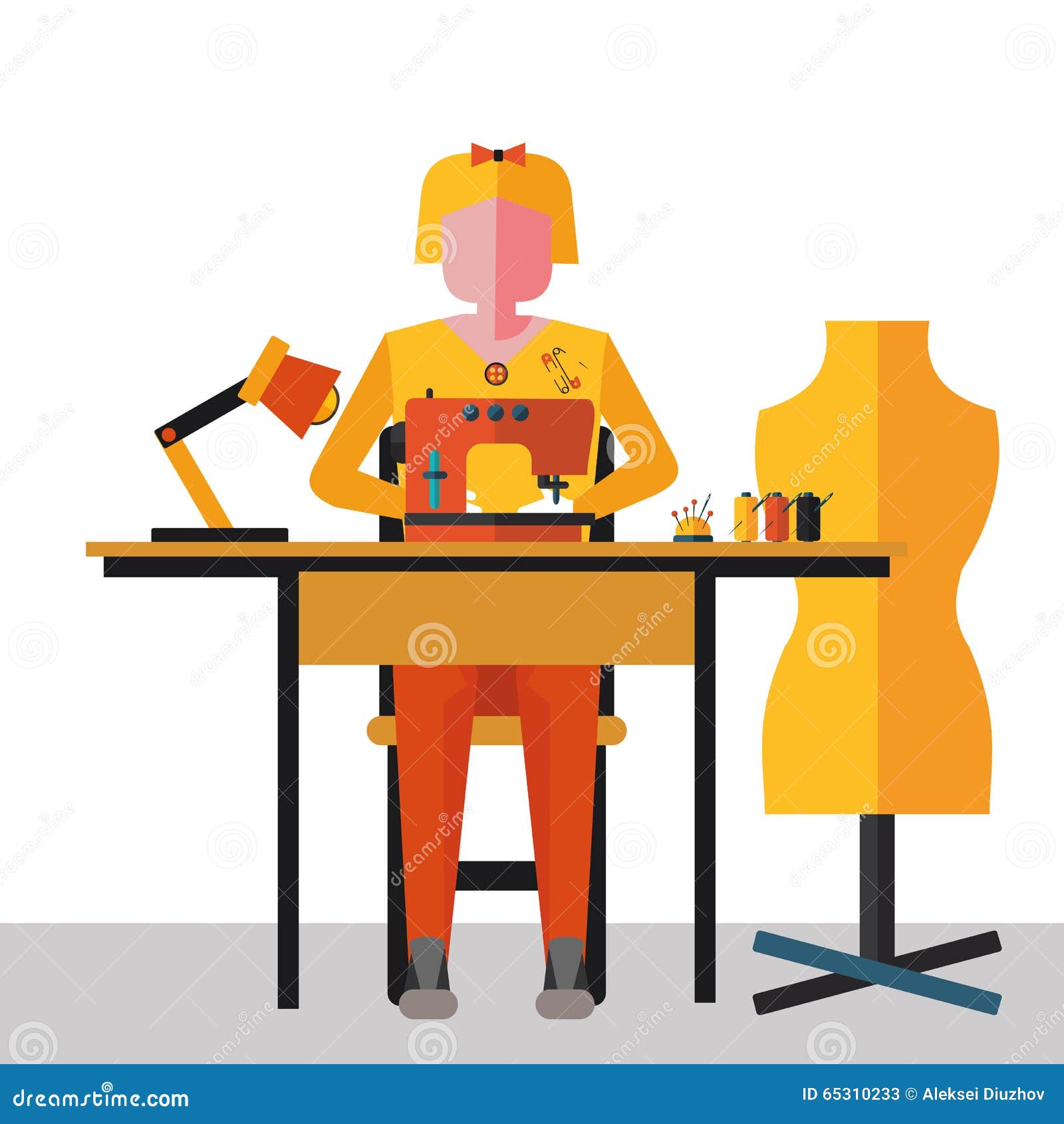 Illustration of tailoring stock vector. Illustration of fashion - 65310233