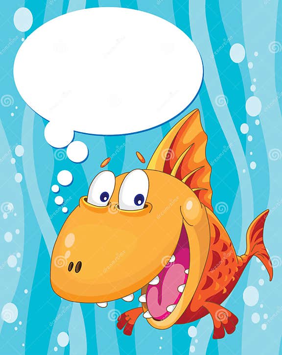Talking fish stock vector. Illustration of fish, ocean - 29817215