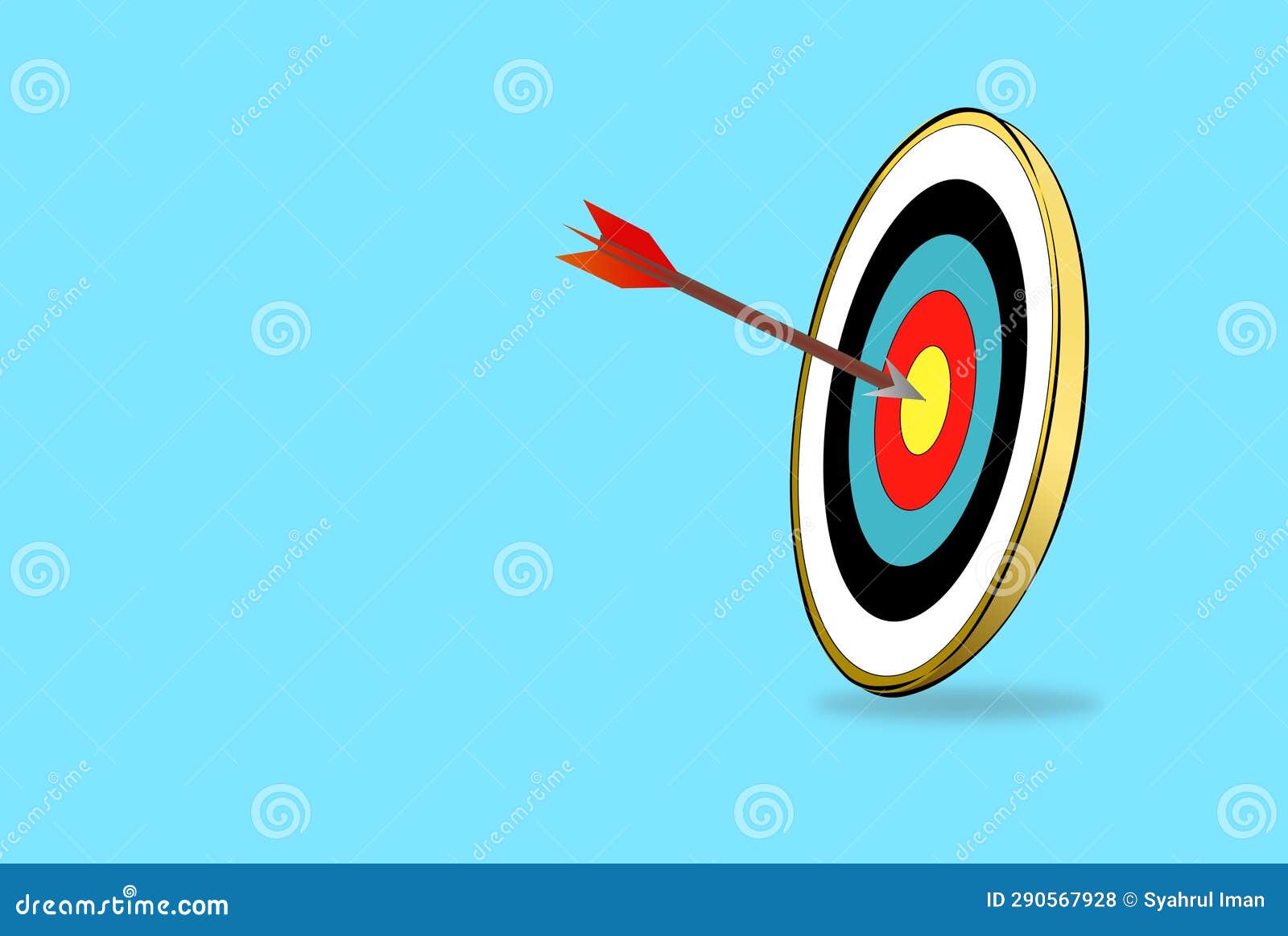 Target and Arrow Illustration Stock Illustration - Illustration of ...