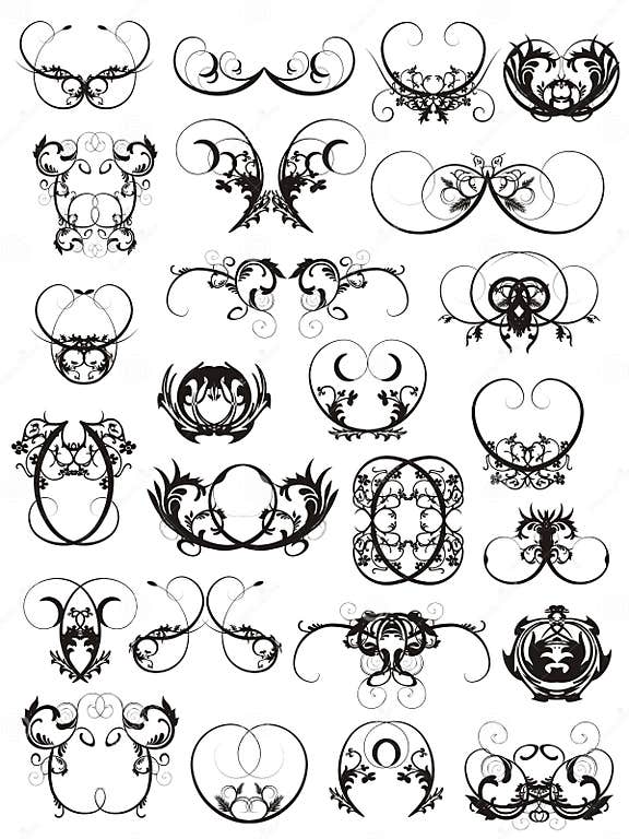 Illustration of Tattoo Design Elements Stock Vector - Illustration of ...