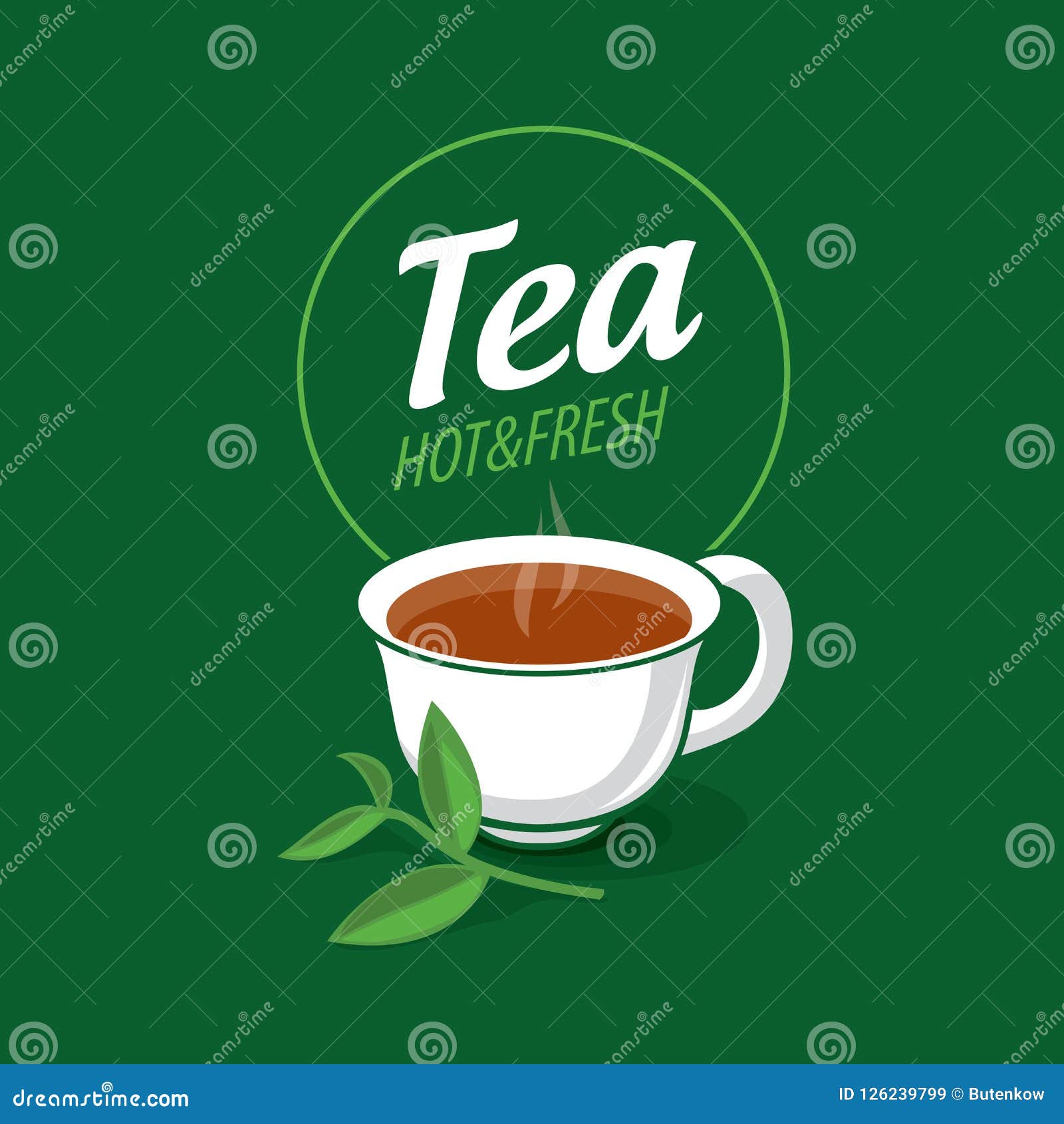Vector logo tea stock vector. Illustration of drink - 126239799