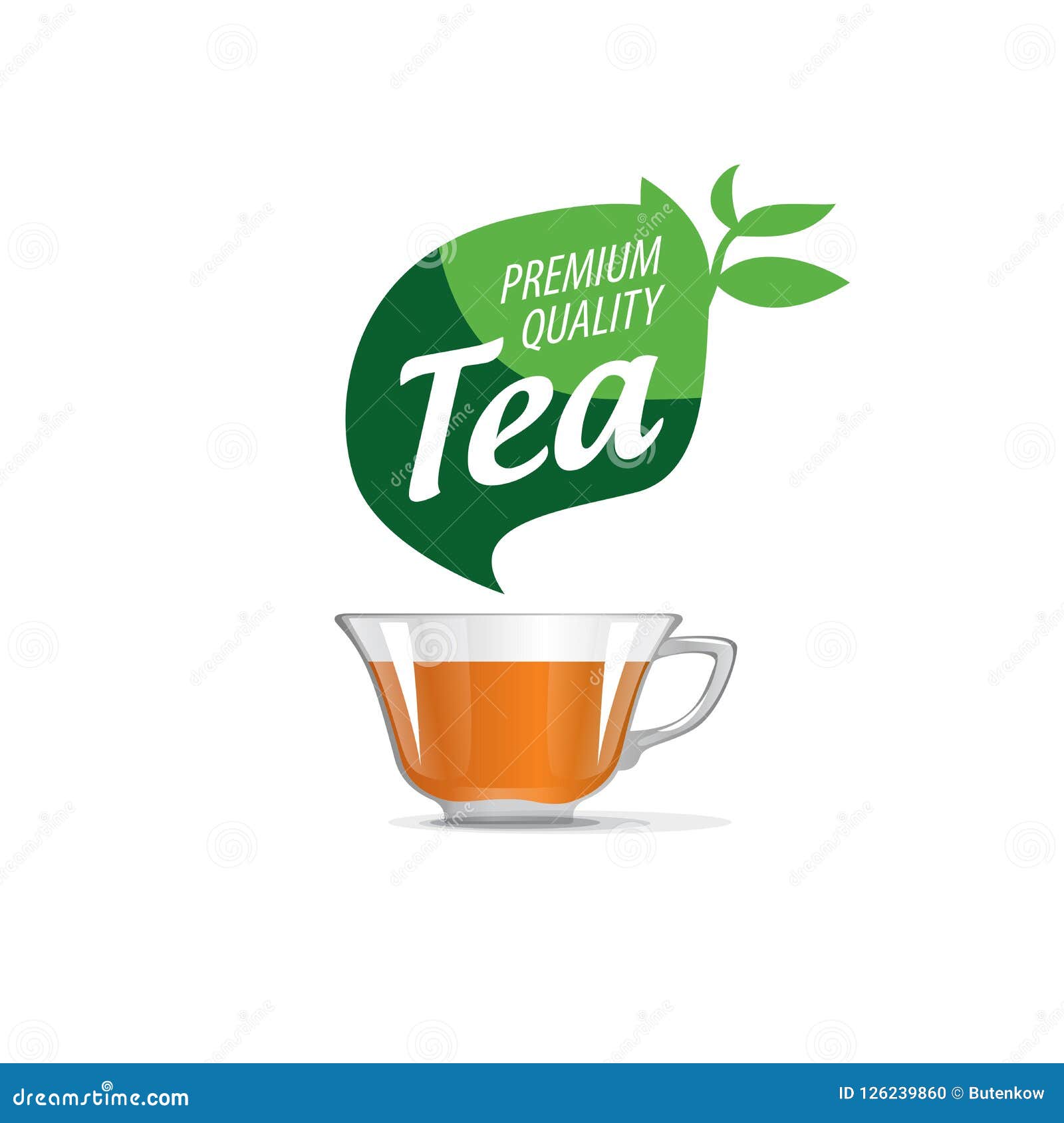 Vector logo tea stock vector. Illustration of business - 126239860