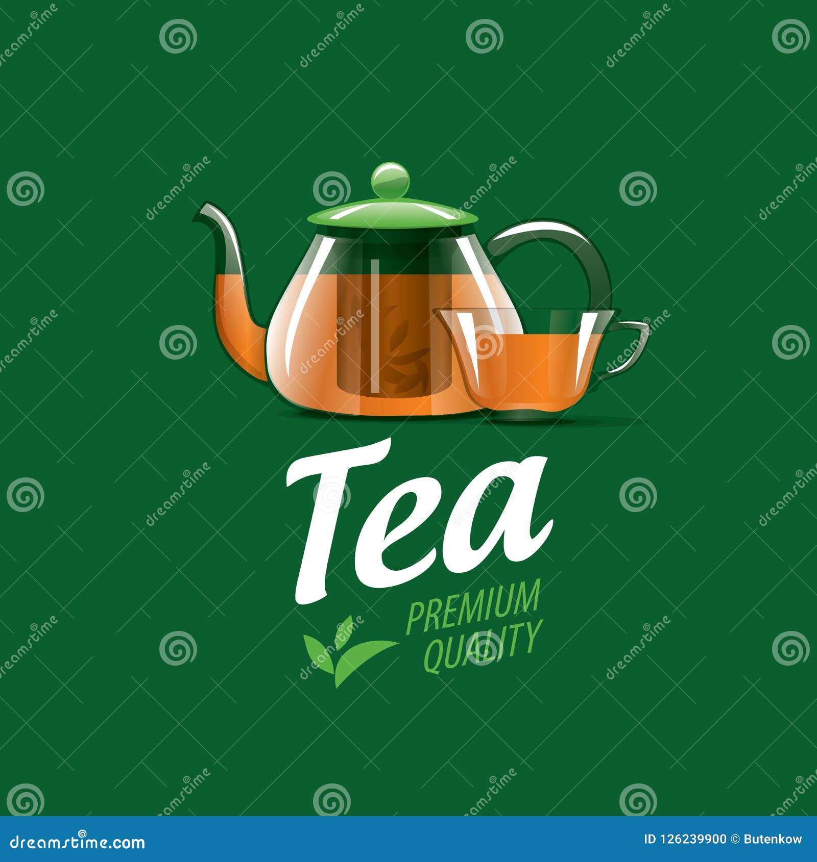 Vector logo tea stock vector. Illustration of emblem - 126239900