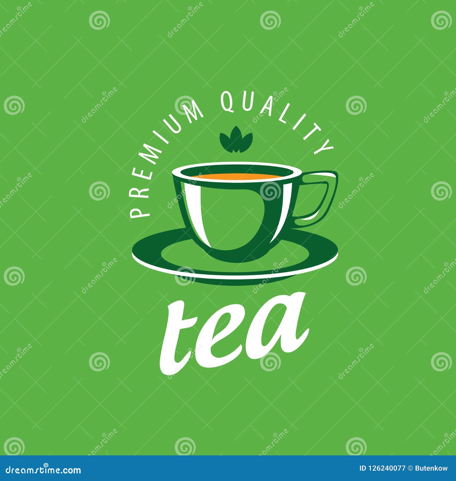 Vector logo tea stock vector. Illustration of natural - 126240077