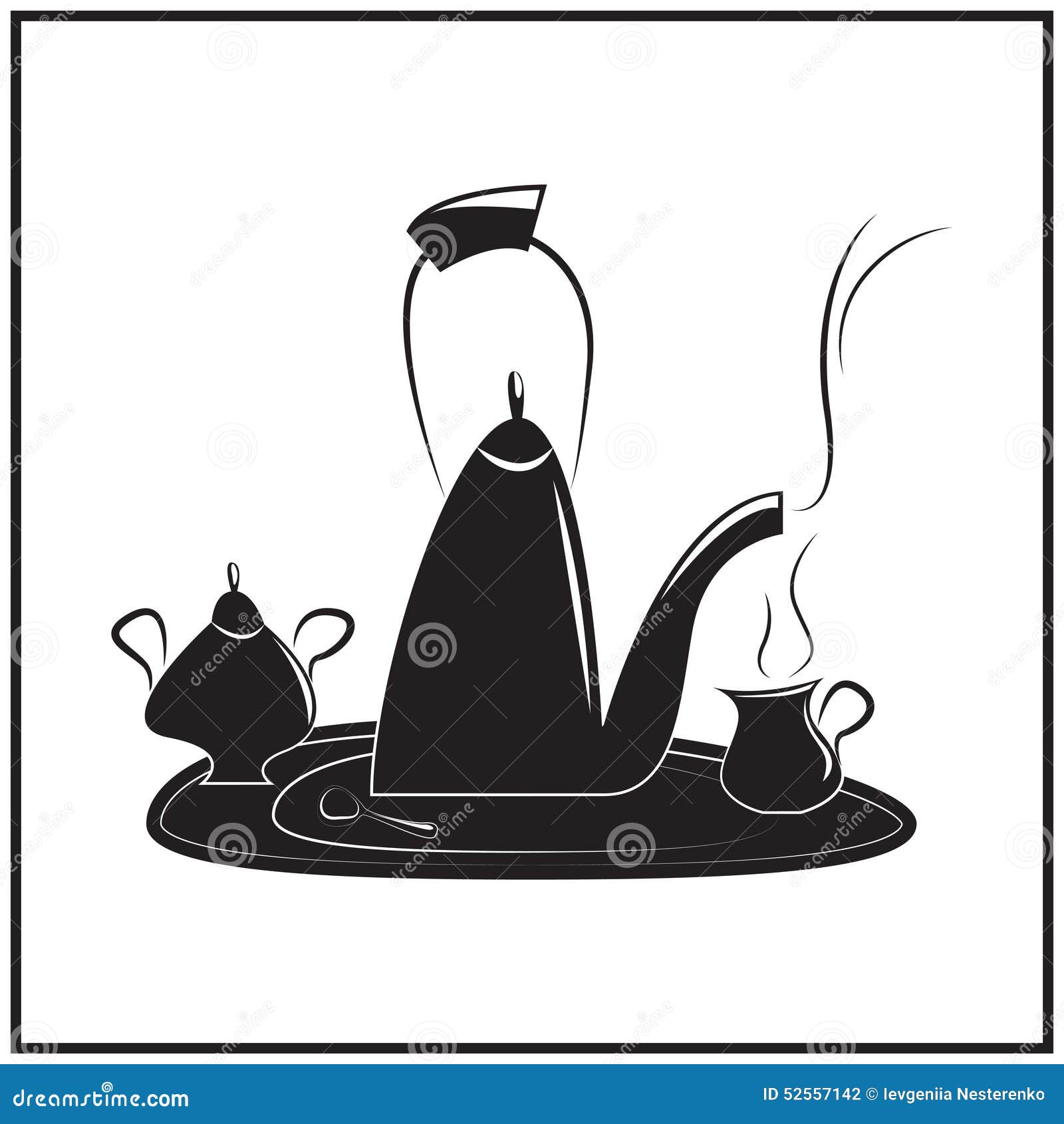 Tea Time Black White Stock Illustrations – 3,258 Tea Time Black White ...