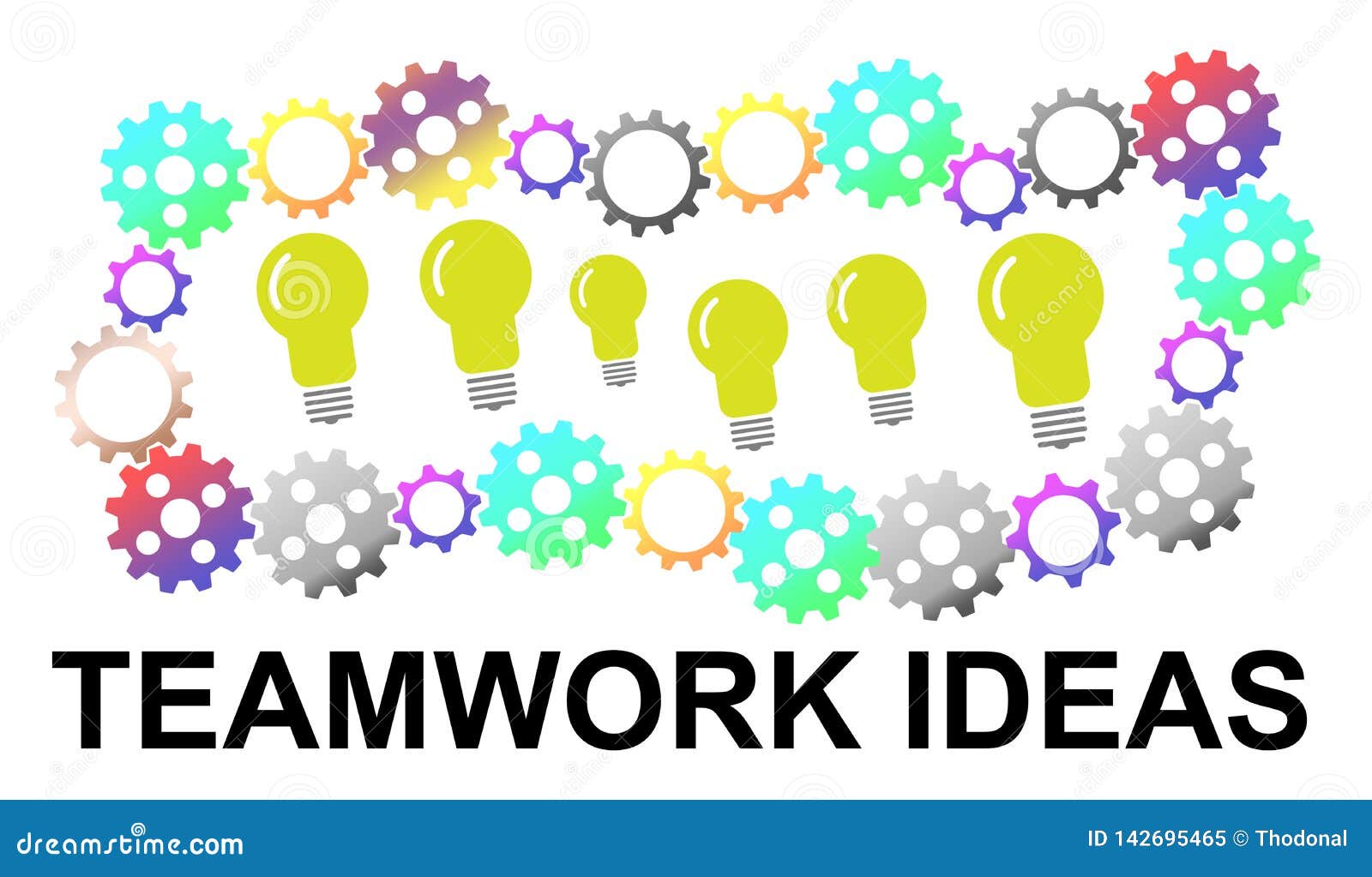 Concept of teamwork idea stock illustration. Illustration of strength ...