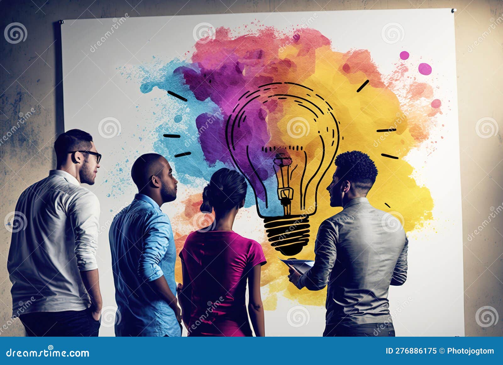 Team develop new ideas stock illustration. Illustration of success ...