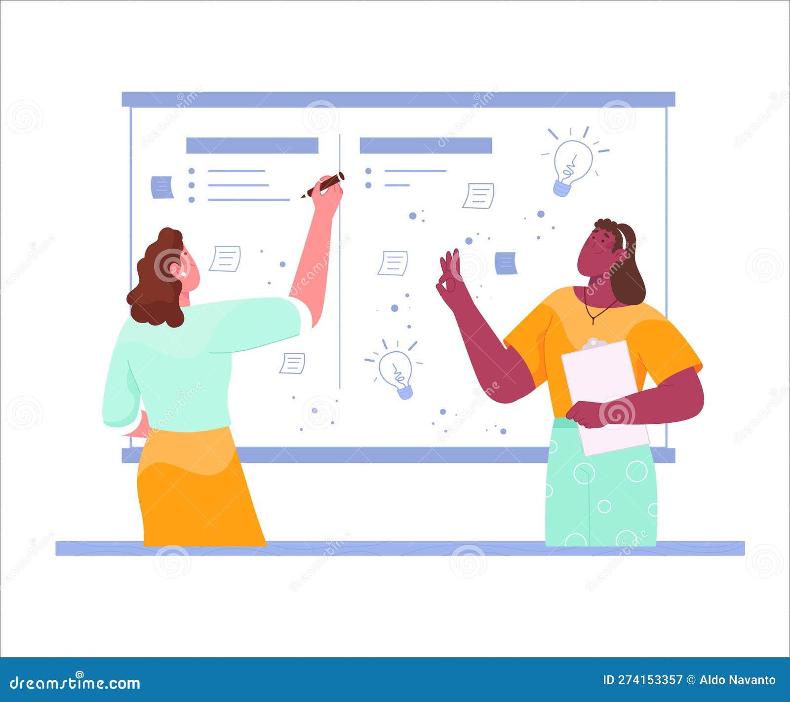 People Explaining Work Vector Vector Sign And Symbol Isolated On White ...