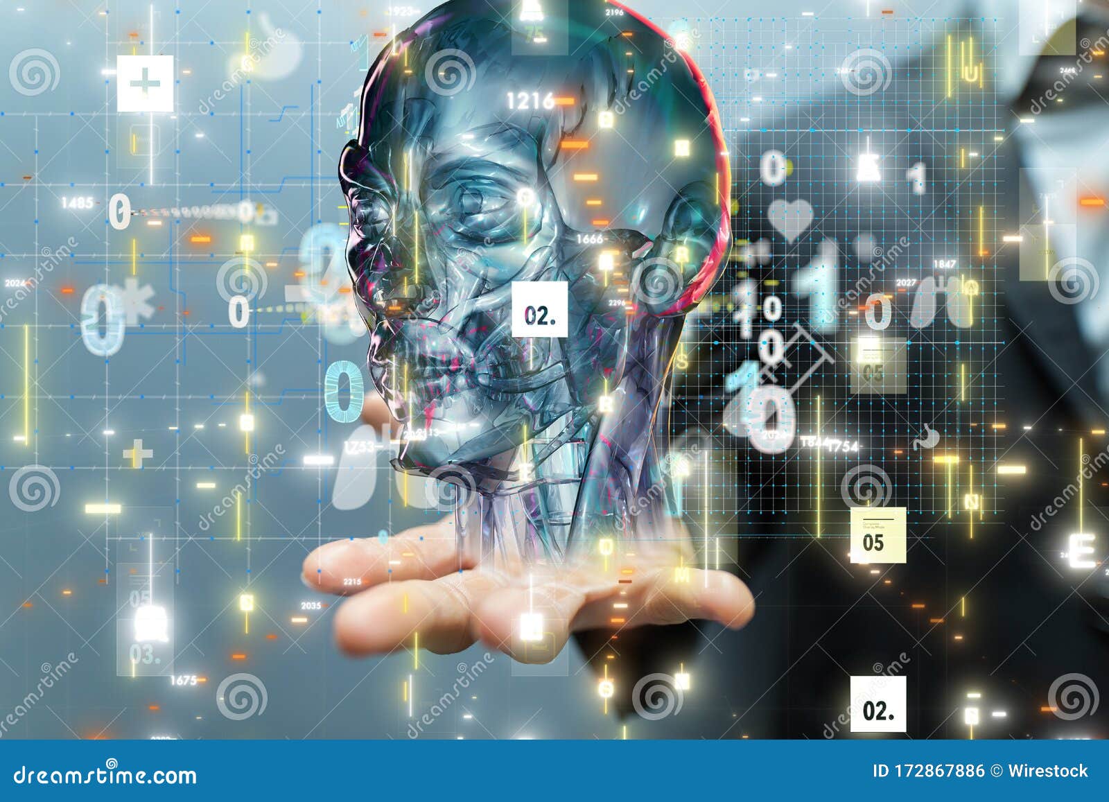 Illustration of Technological Development - a Global Network Connecting ...