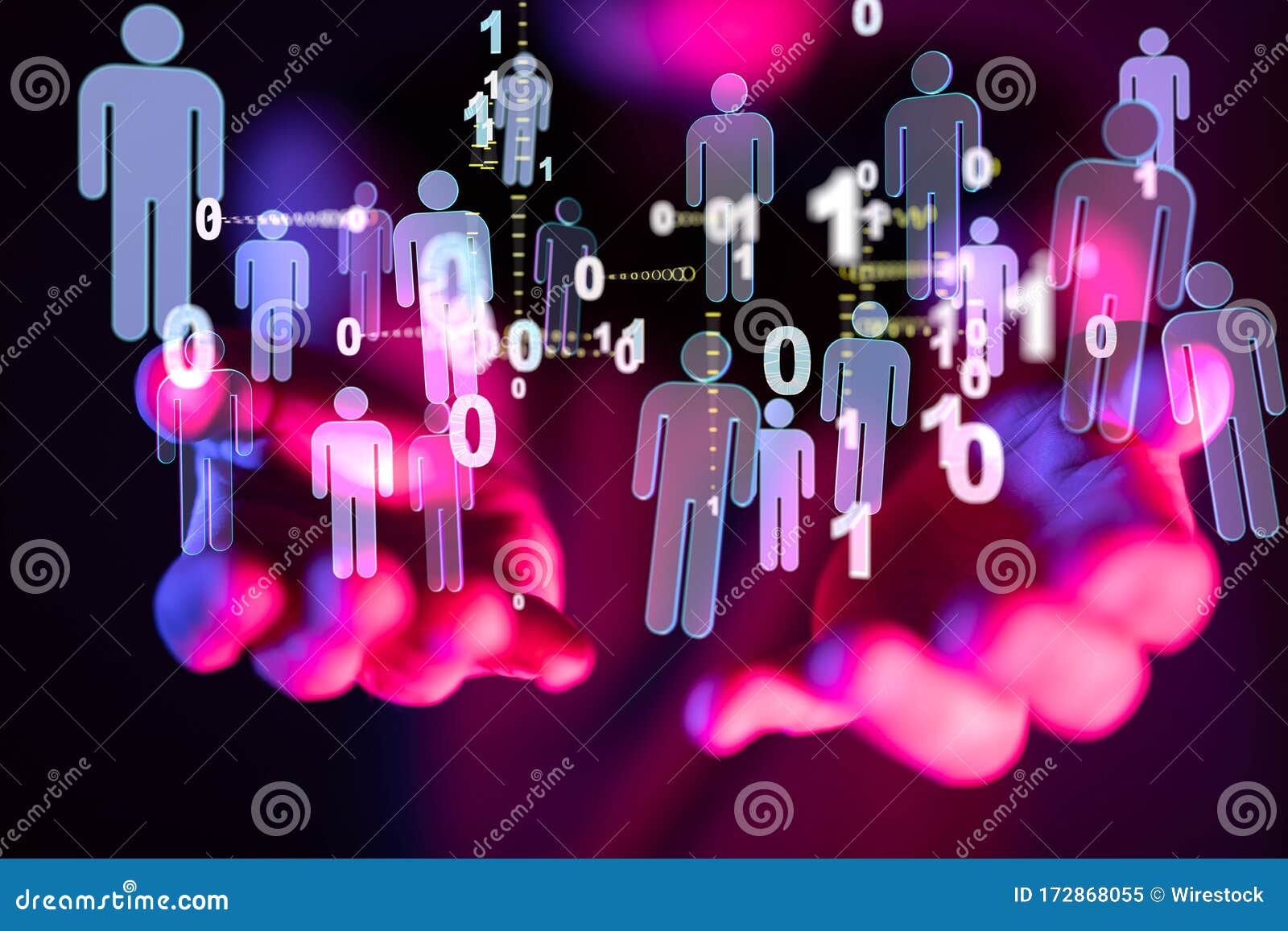 Illustration of Technological Development - a Global Network Connecting ...