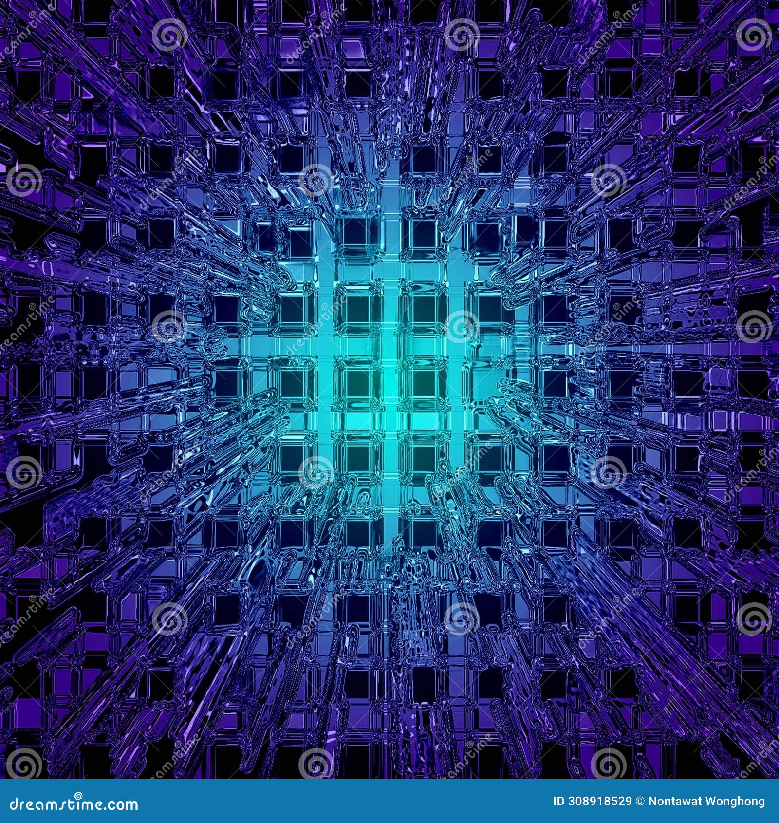 Illustration Technology Bright Blue1 Stock Image - Image of code ...