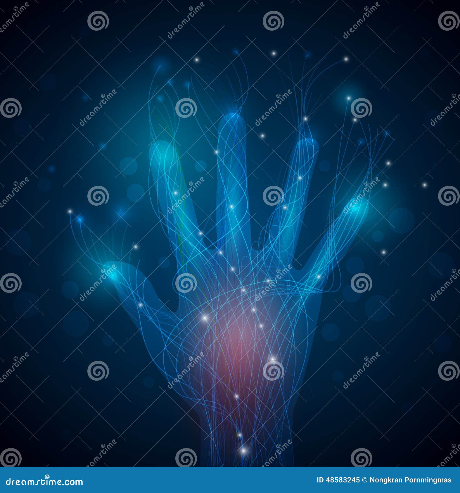 Illustration Technology in Hand Stock Vector - Illustration of chip ...