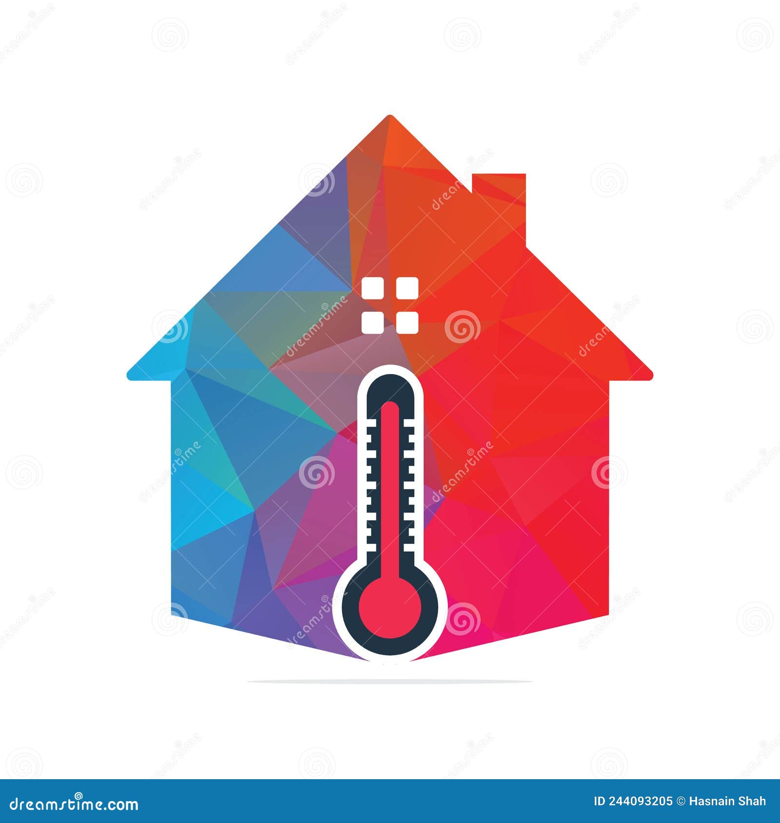 Illustration of the Temperature in the House. Stock Vector ...