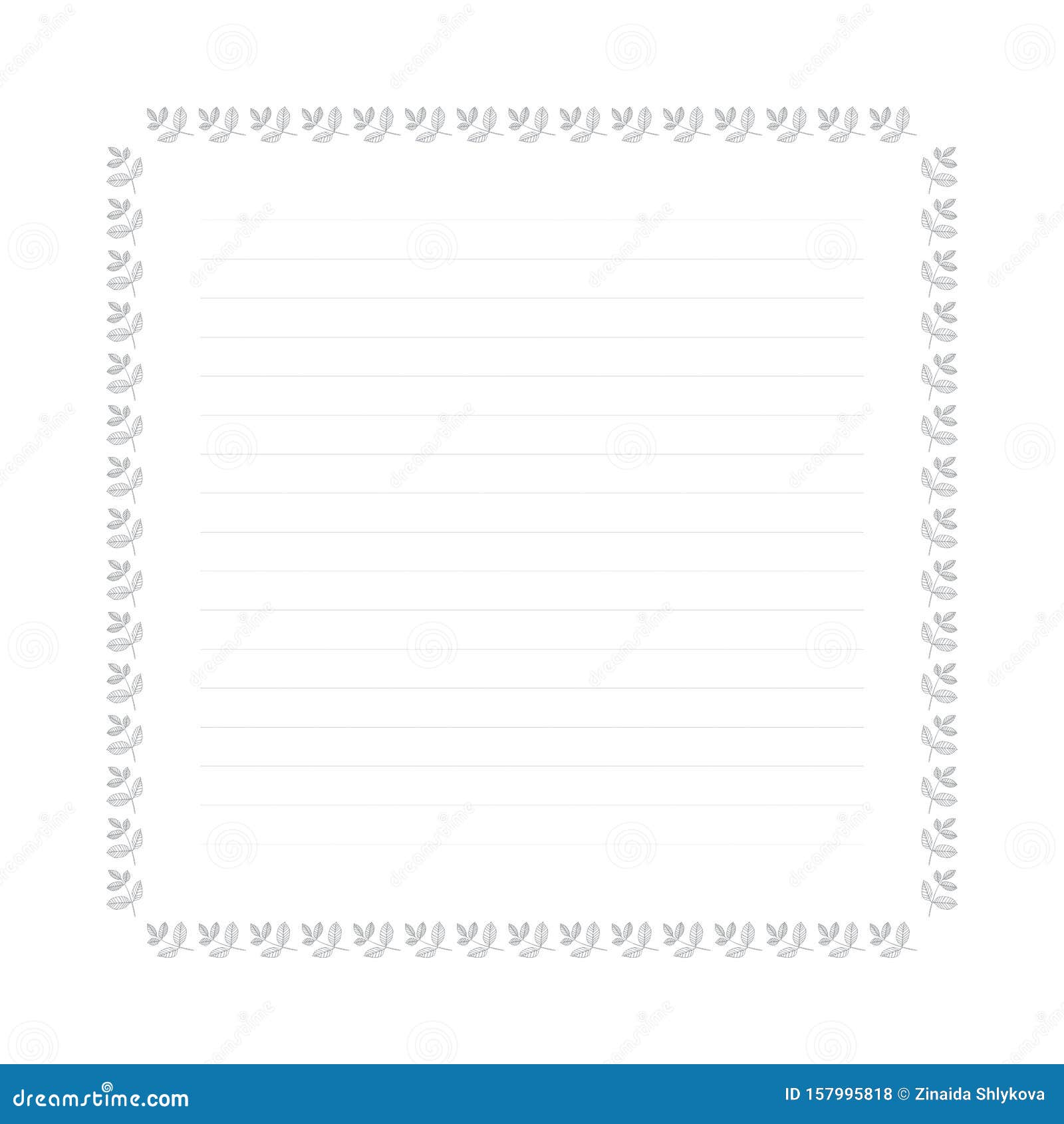 Illustration of a Template for Writing and Planning, Page Design for a ...