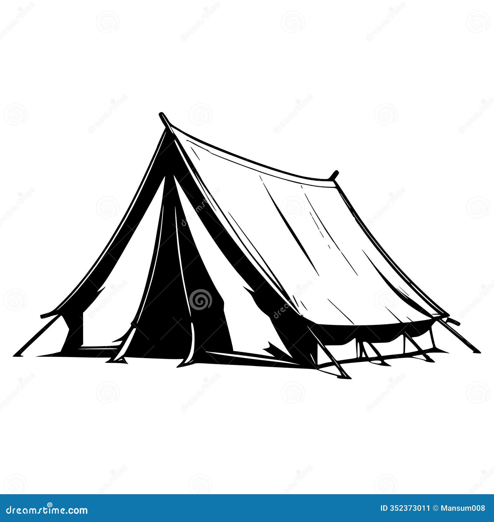 Illustration of a Tent Cartoon Stock Illustration - Illustration of ...