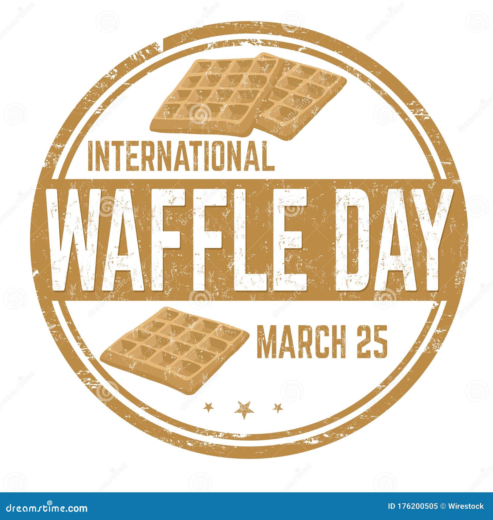 Illustration of a Text International Waffle Day March 25 Stock Image ...