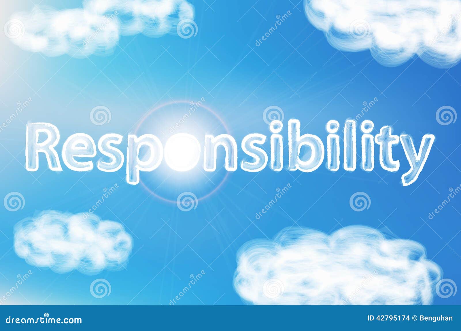 Illustration of Text Responsibility Stock Illustration - Illustration ...