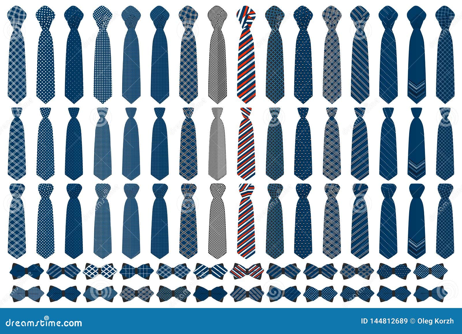 Six Neckties In Different Colors Royalty-Free Stock Photography ...