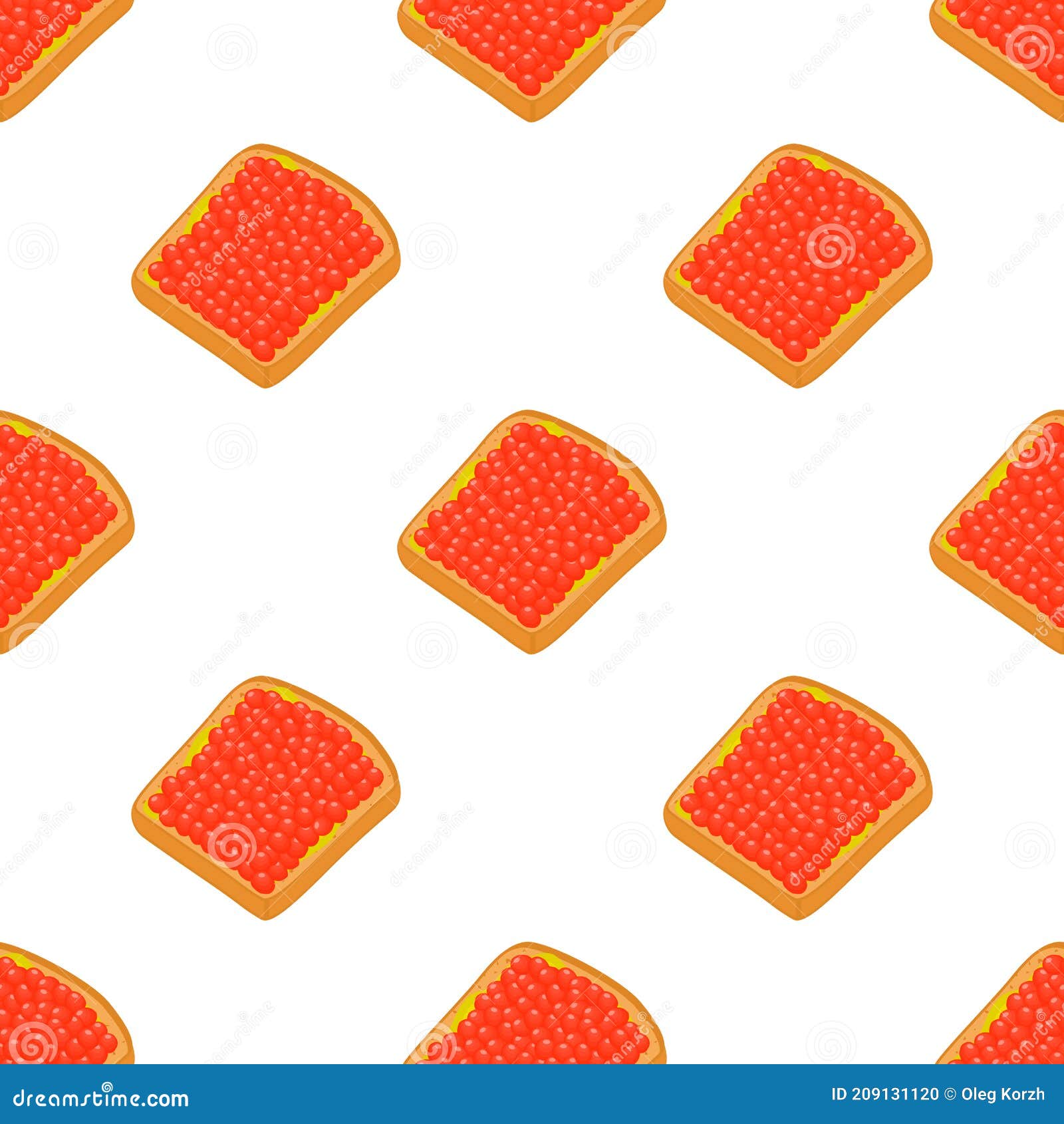 Illustration on Theme Big Pattern Identical Types Fish Caviar Stock ...